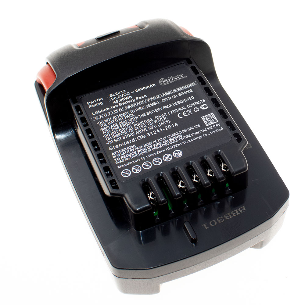 cellePhone Battery Li-Ion for Ingersoll Rand BL2010 BL2012 - 2000mAh ...