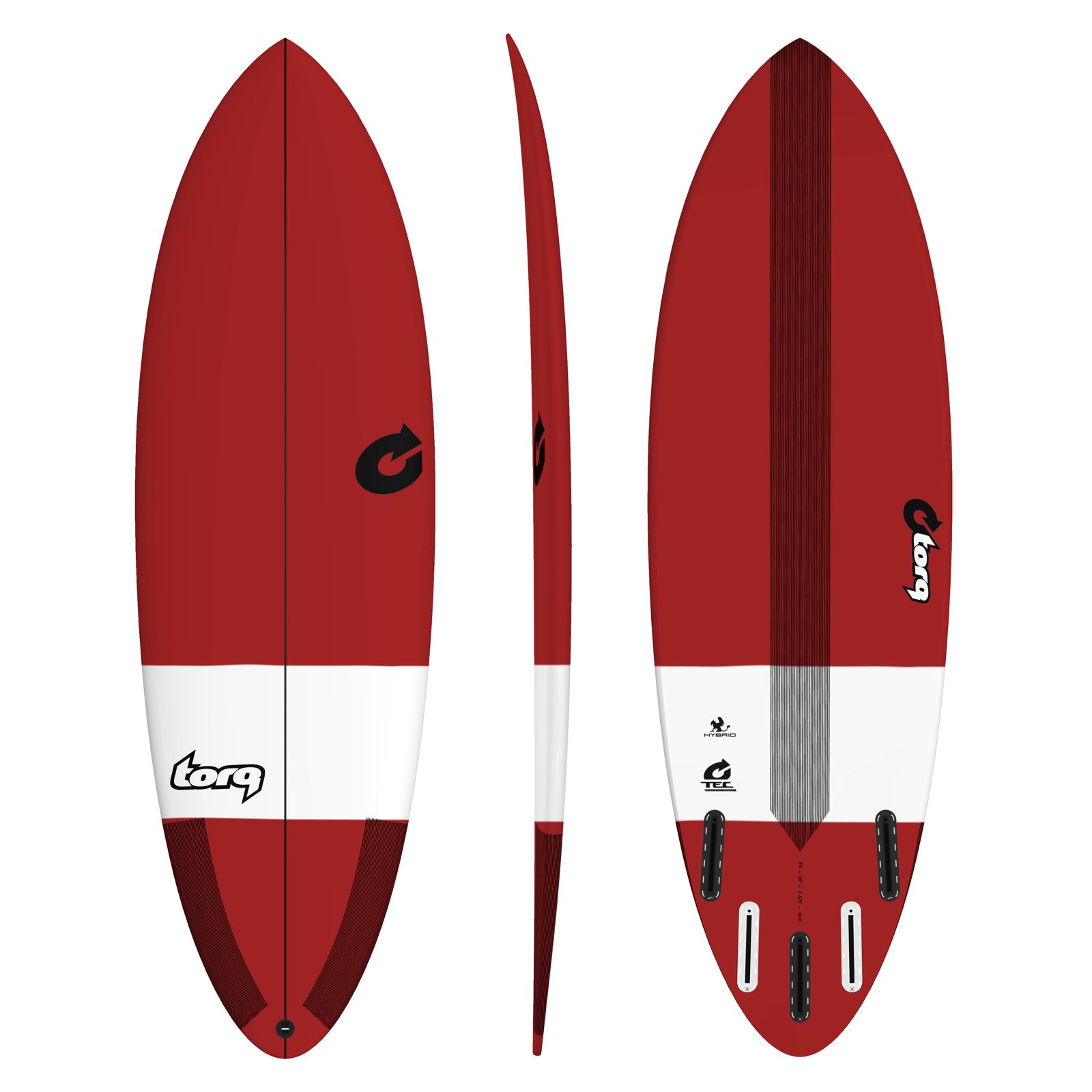 Torq Epoxy TEC Hybrid Red Surfboard Wellenreiter