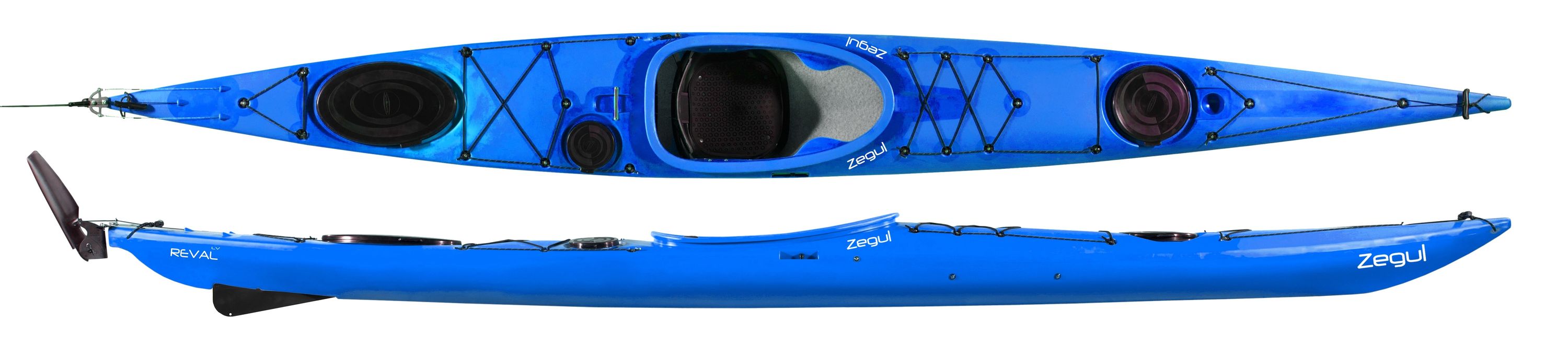 Zegul Reval MV PE Blue Kayak 21 Touring Fluss See Paddelboot