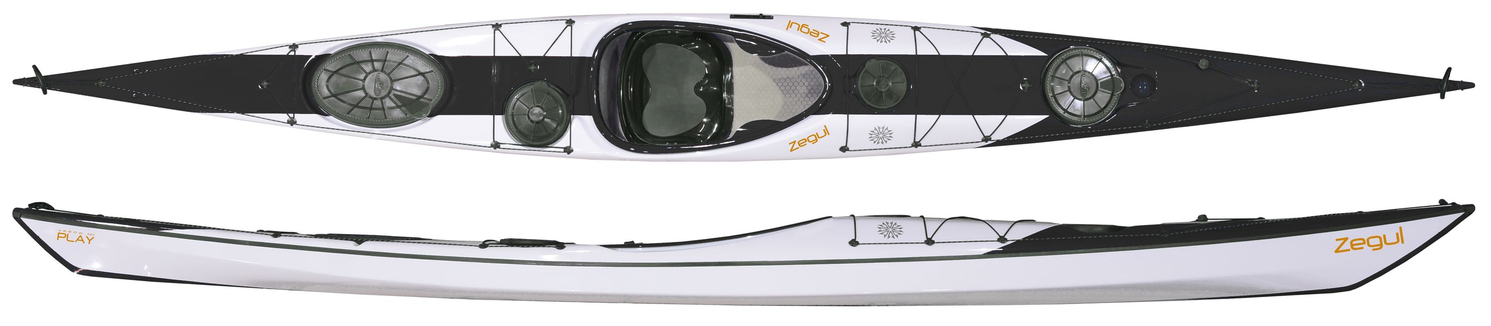 Zegul Arrow Play MV A-Core Black Kayak 21 Touring Meer Boot