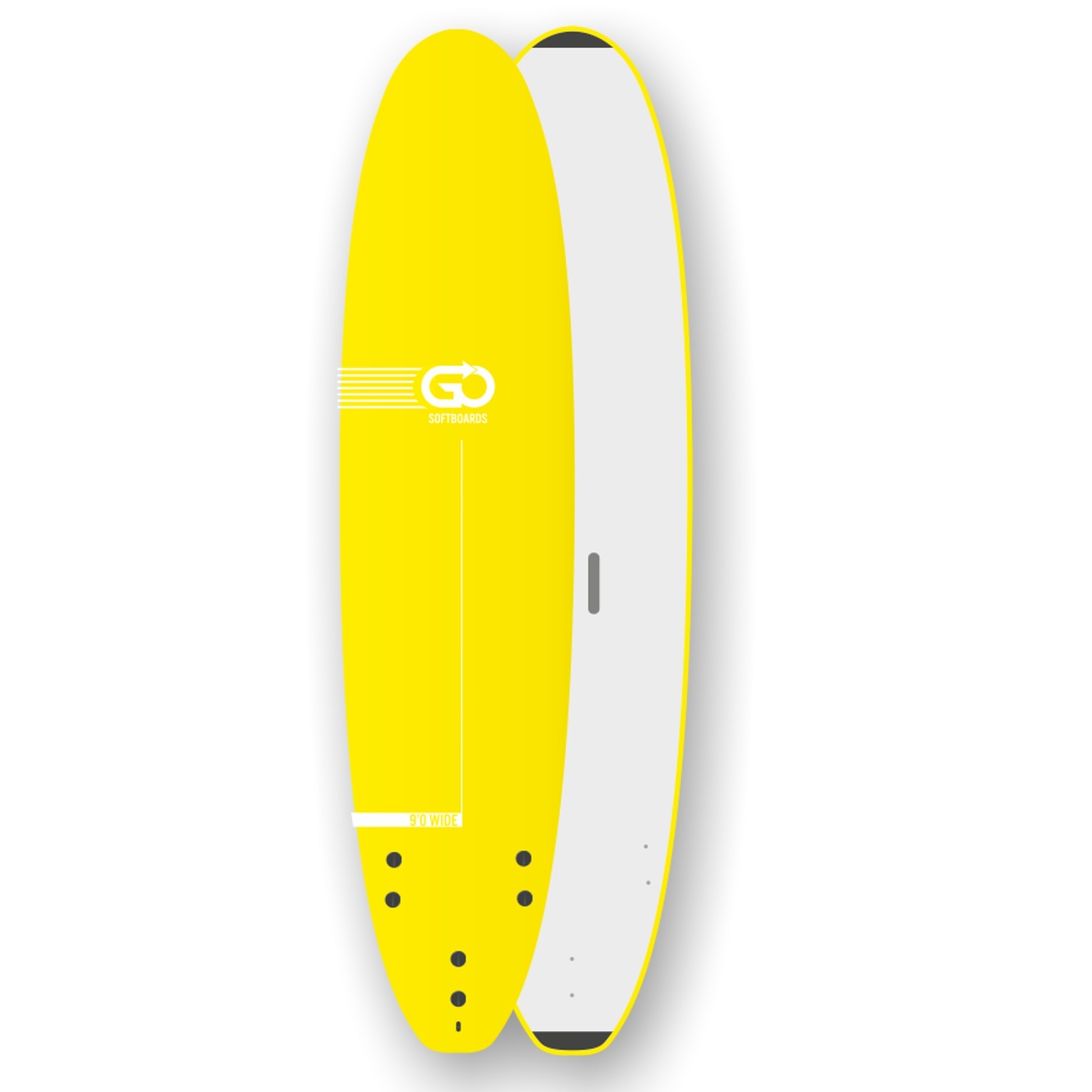 Go Softboard School Surfboard wide body Gelb sandwich