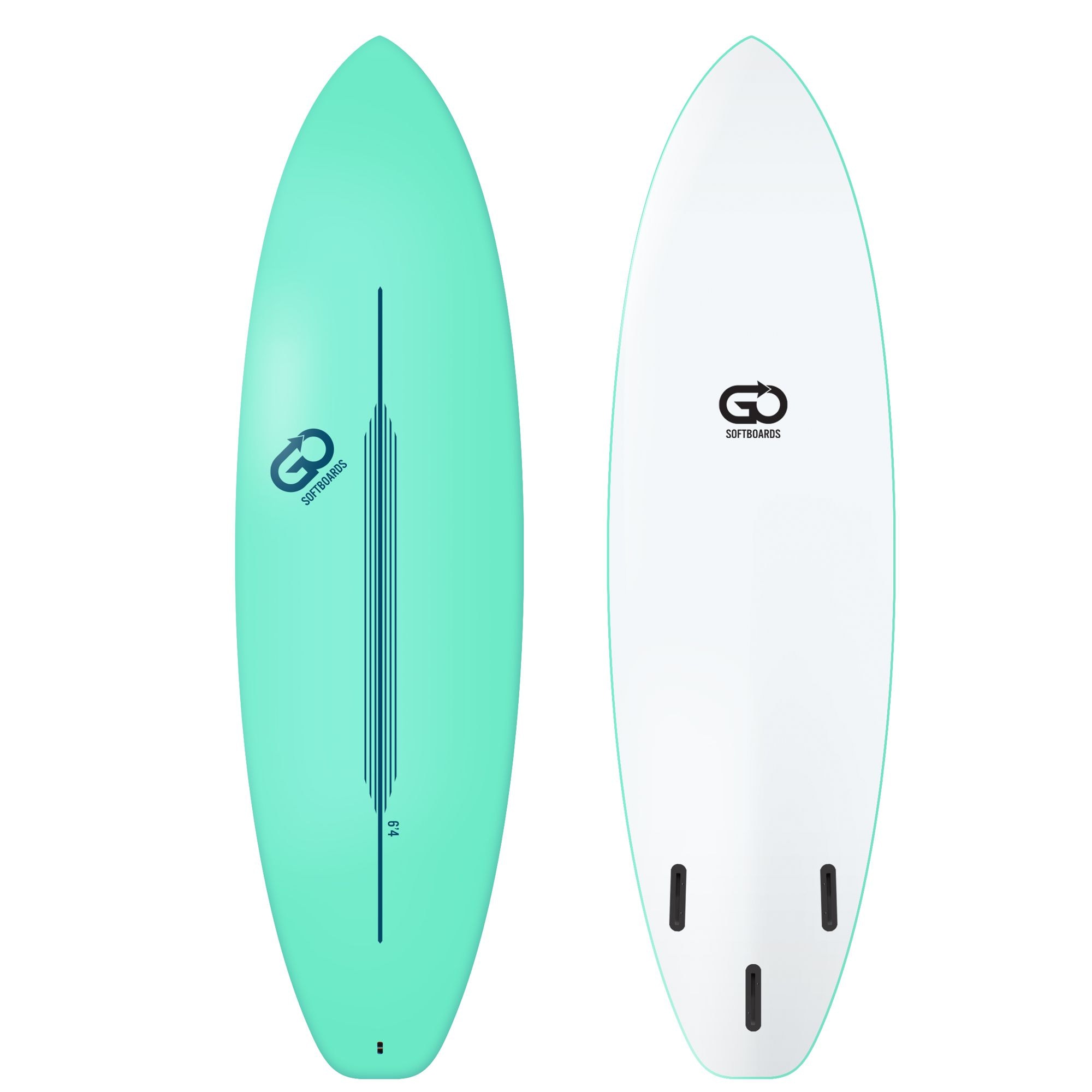Go Softboard Soft Top Surfboard Grün sandwich wellenreiter soft