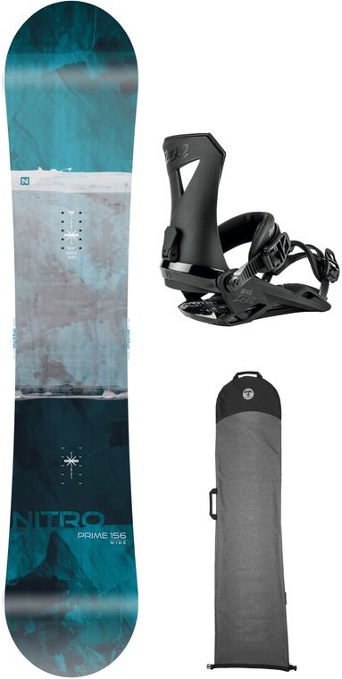 Snowboard Set Nitro Prime Wide Overlay, Zero Ultra Black Snow