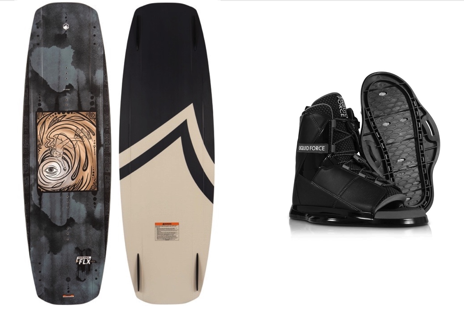 [Paket] Wakeboard Set Liquid Force FLX Transit 22 Wake Board Bindung