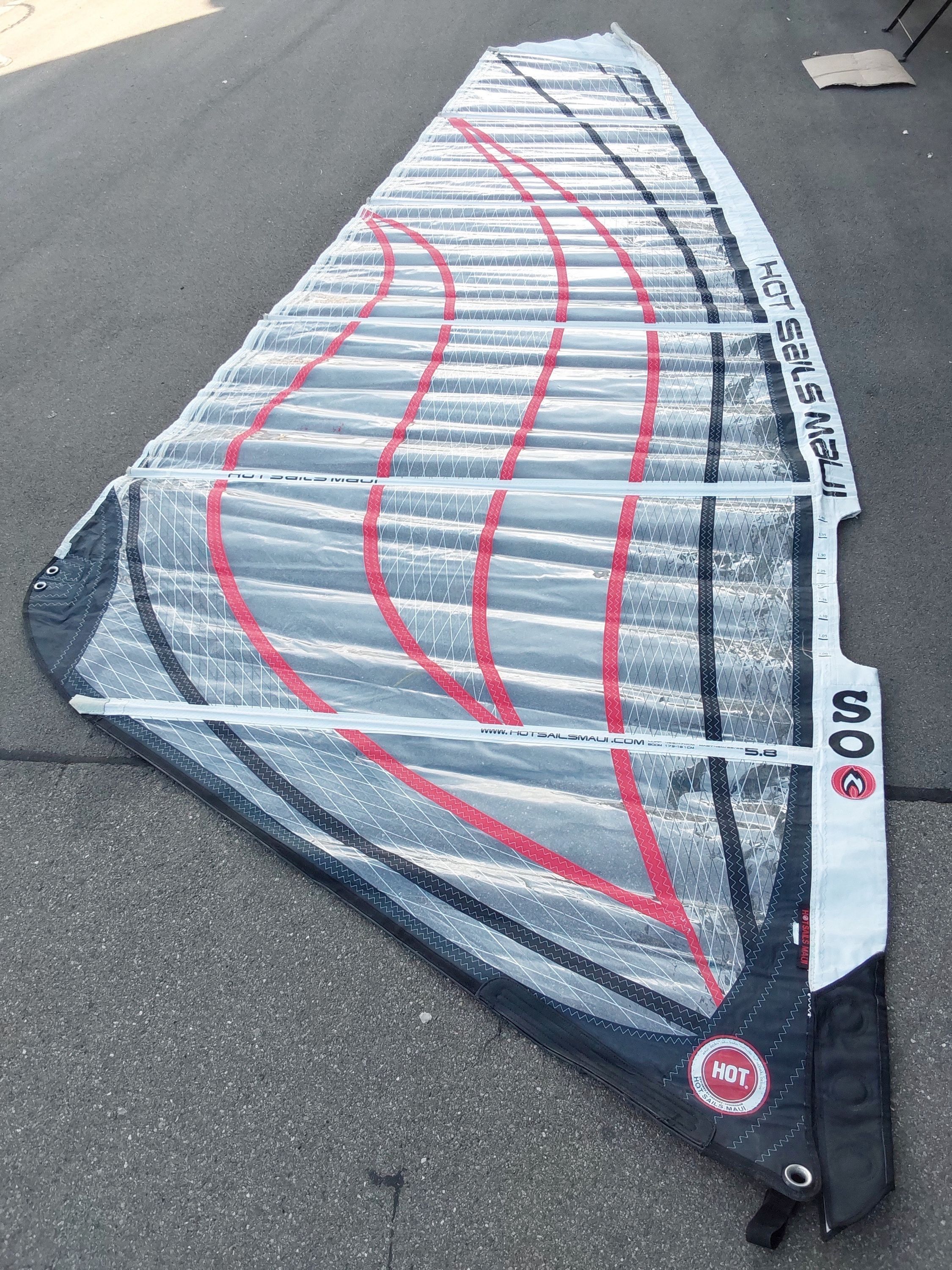 Hot Sails Maui SO Windsurf Segel gebraucht Einsteiger2