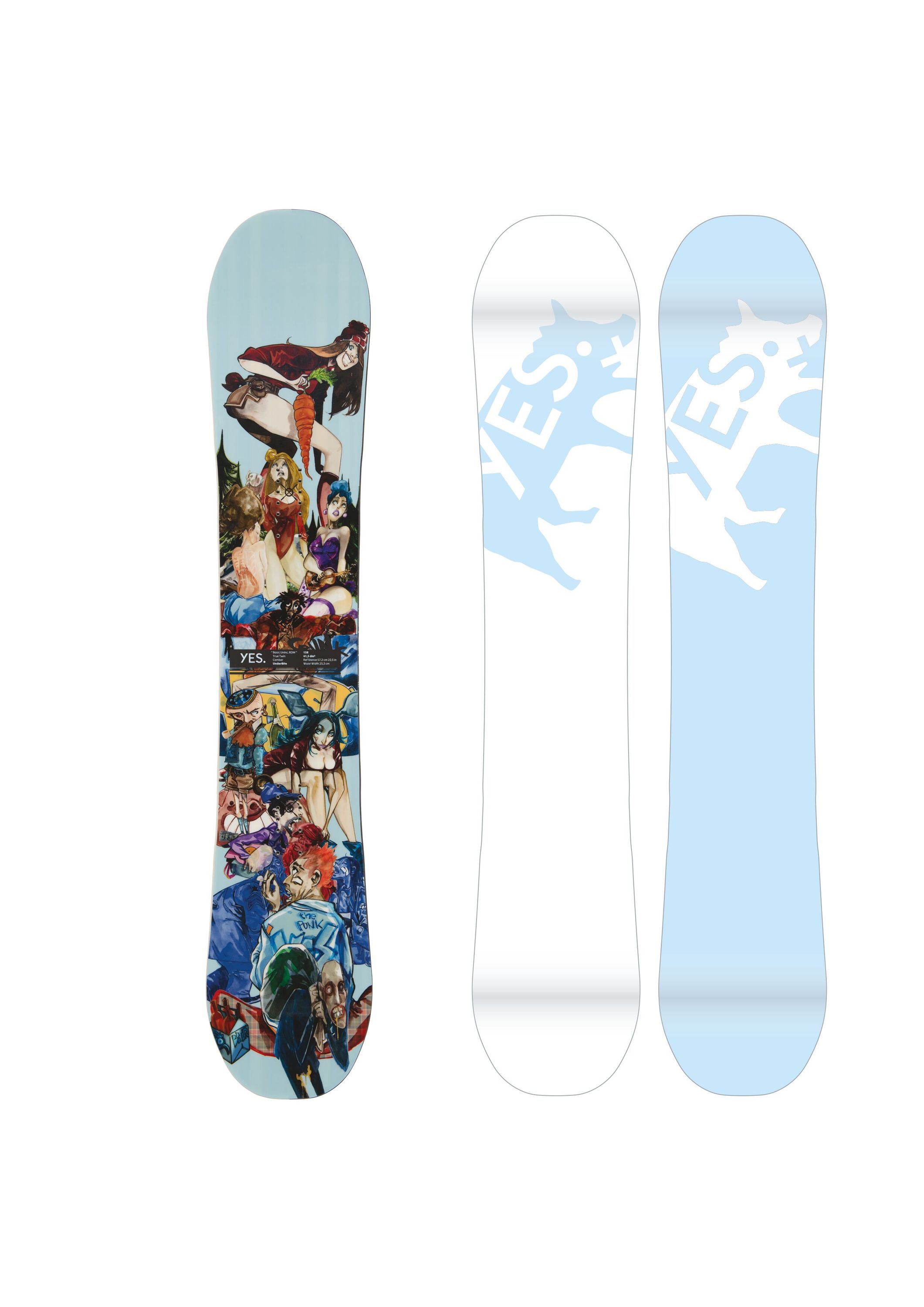YES Basic UnInc RDM Snowboard 23 All Mountain Freestyle Camber