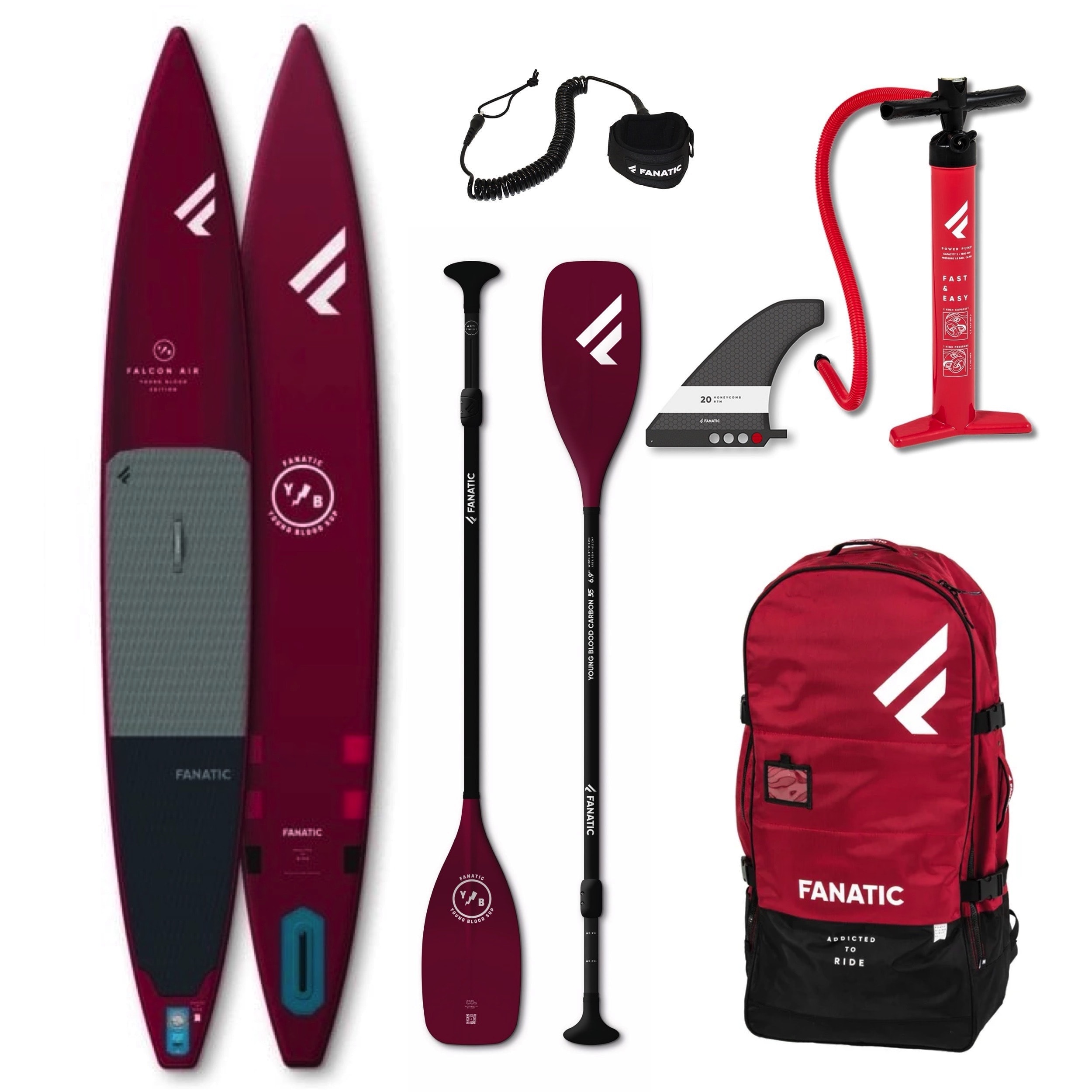 Fanatic SUP Set Falcon Air Young Blood Edition C35 Leash 23