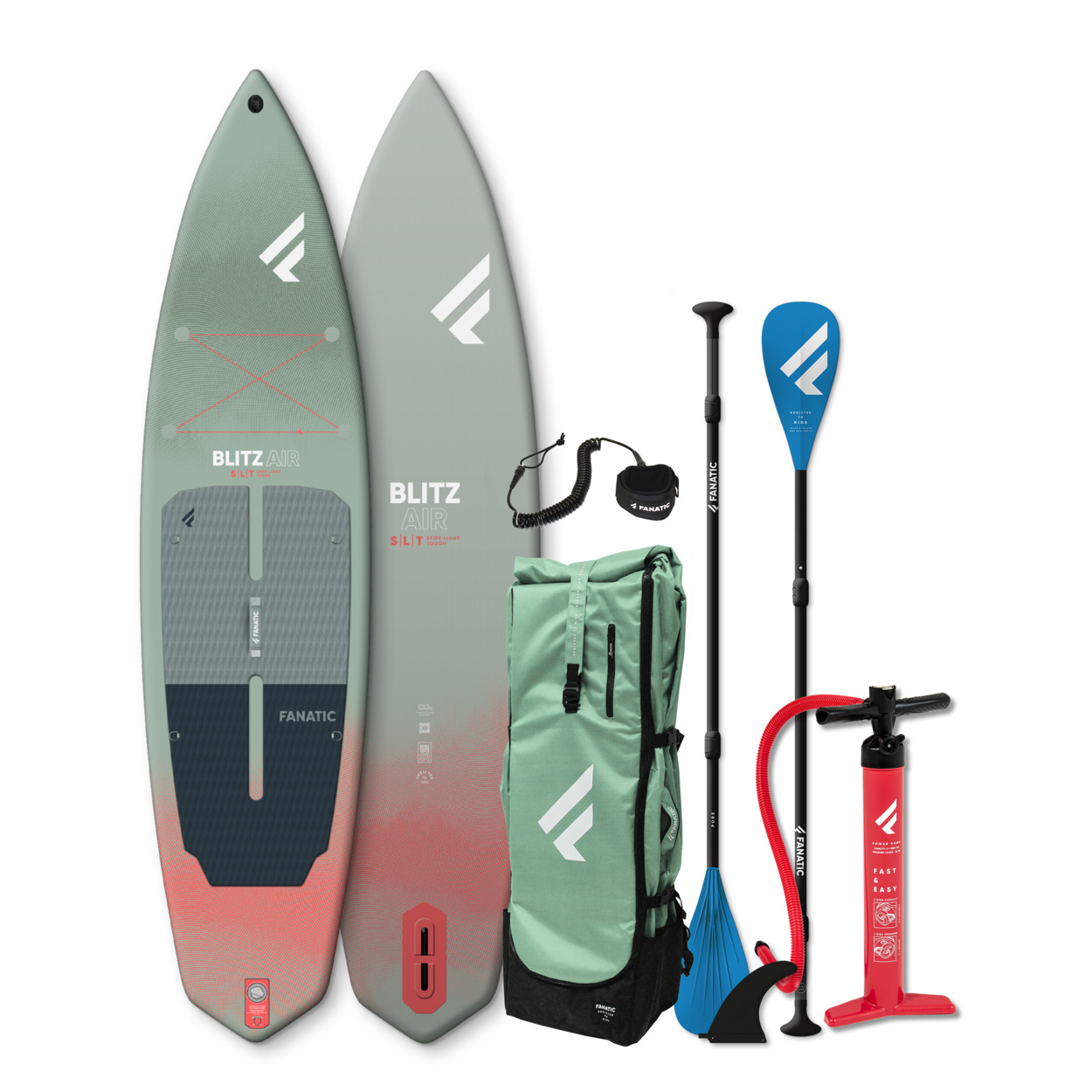 Fanatic iSUP Package Blitz Air SLT aufblasbares Paddle Board 25