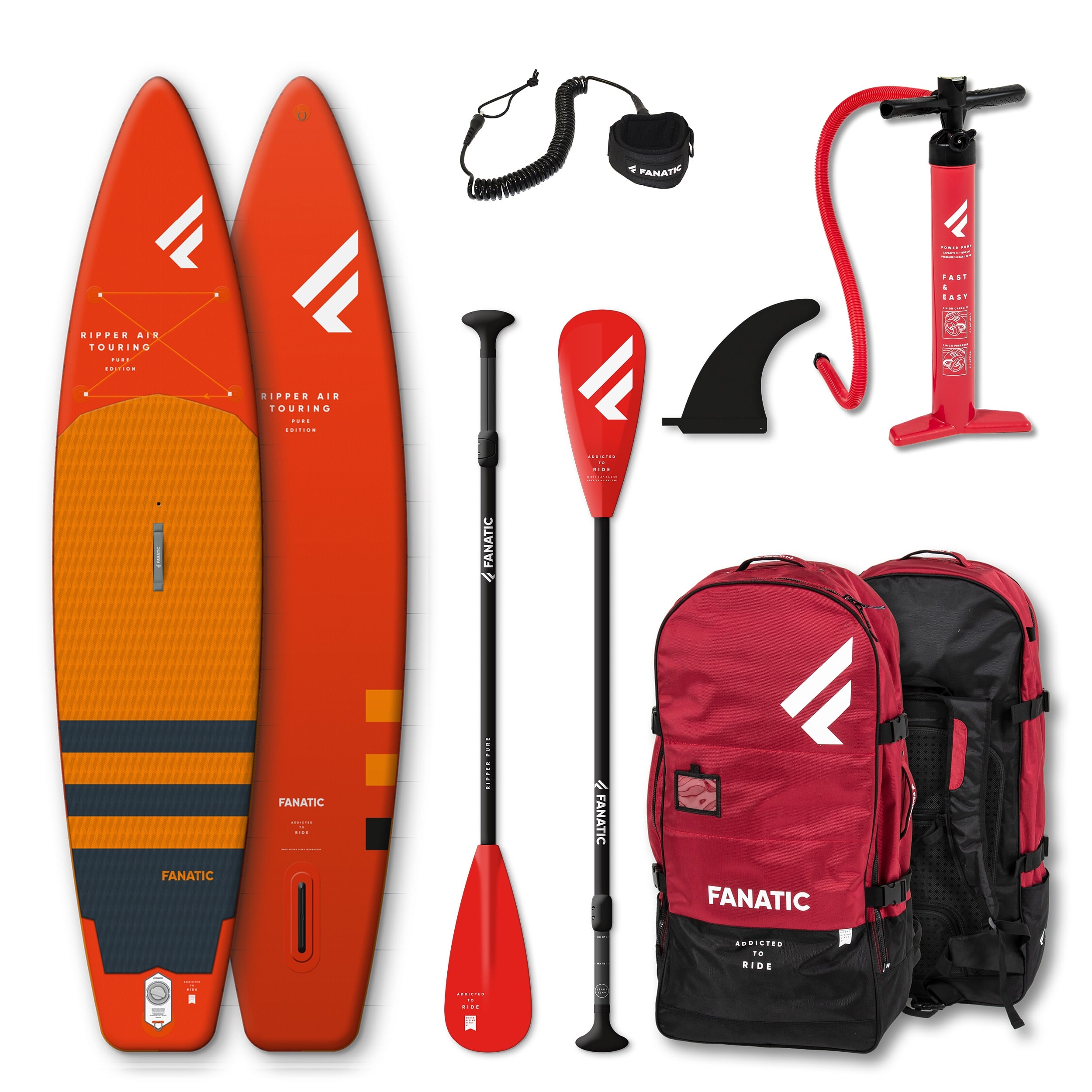 Fanatic SUP Set Ripper Air Touring | Ripper Pure Paddel Leash 20