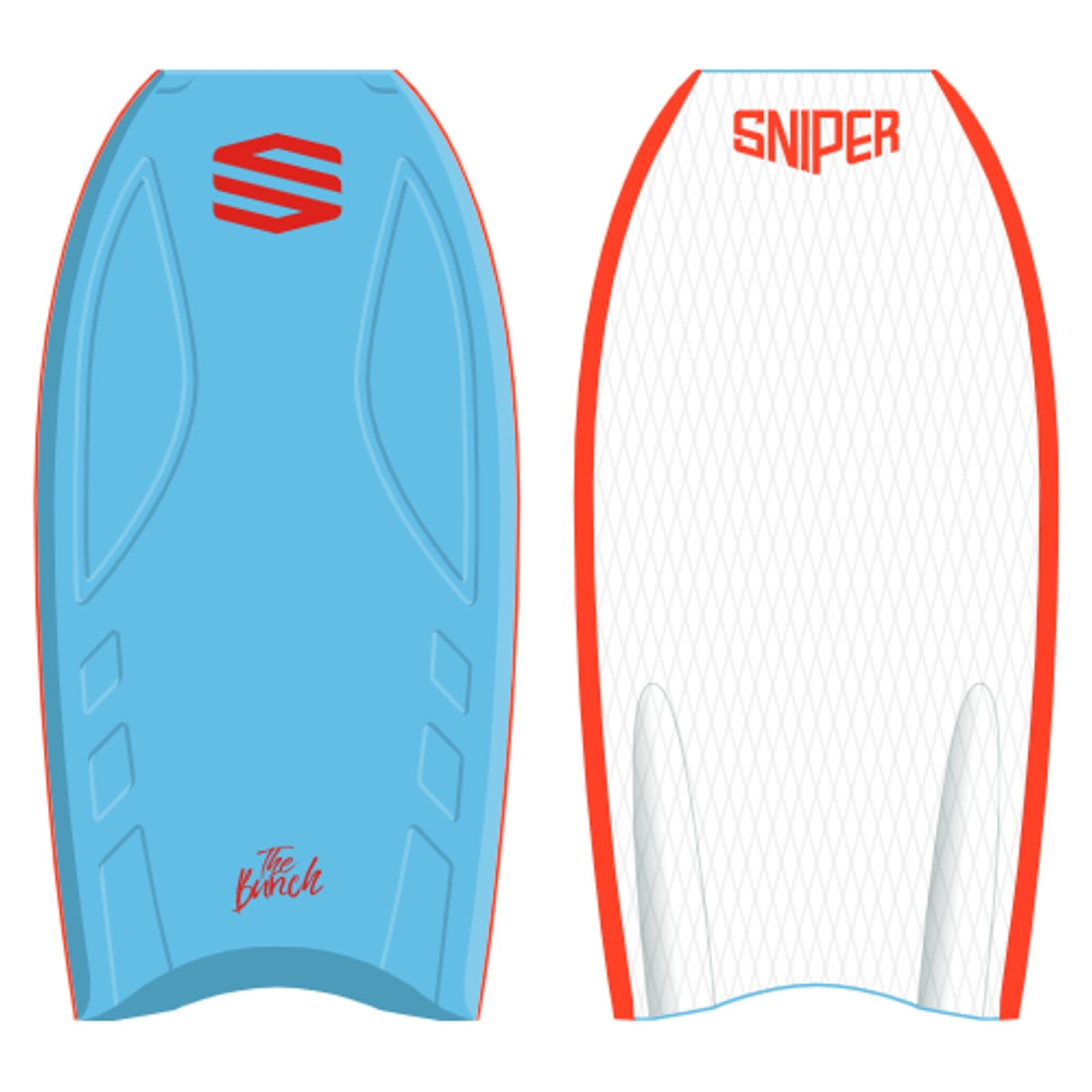 SNIPER Bodyboard Bunch 38 EPS Stringer Hellblau Stabil Dynamisch