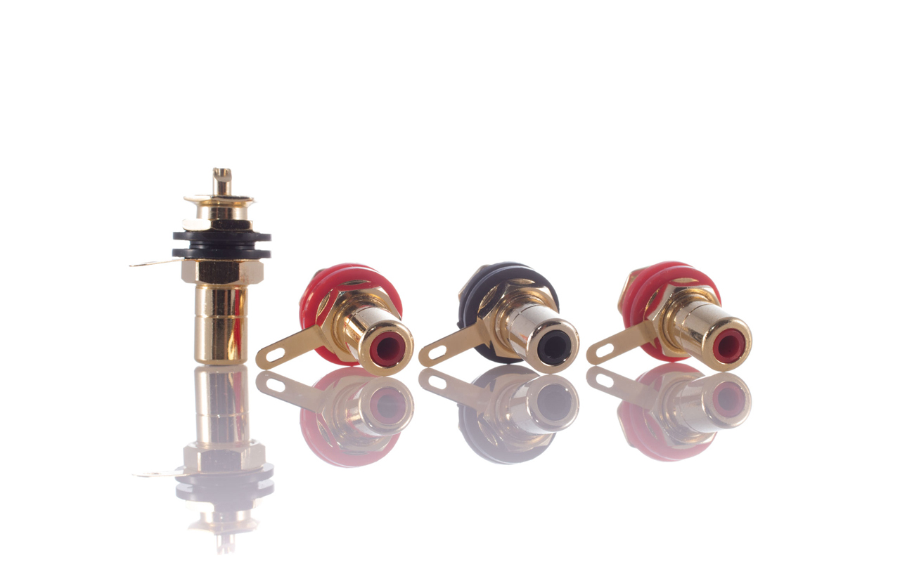 Hifi Lab Cinch Socket RCA Jack Gold-Plated 4 pcs | Hifi Lab