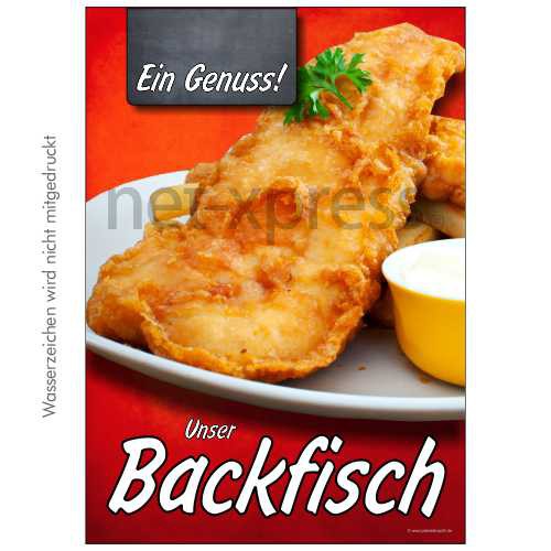 Poster frischer Backfisch | net-xpress.de