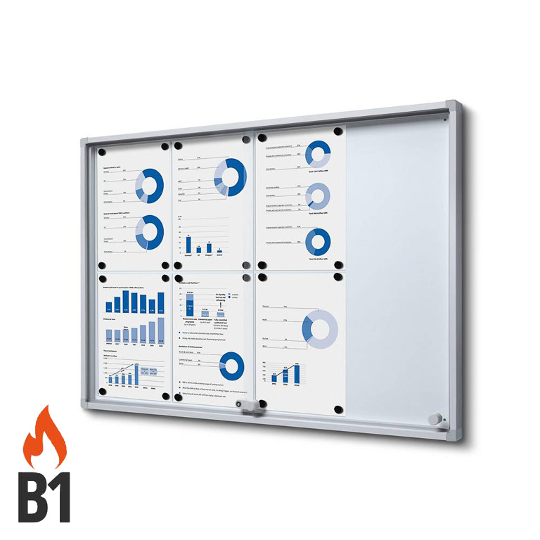 Schaukasten Sl Line Slim 8 X Din A4 Silber B1 Norm Esg