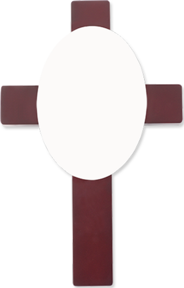 UNISUB Kreuz in Mahagoni Optik inkl. Einleger | Kreativplotter Webshop