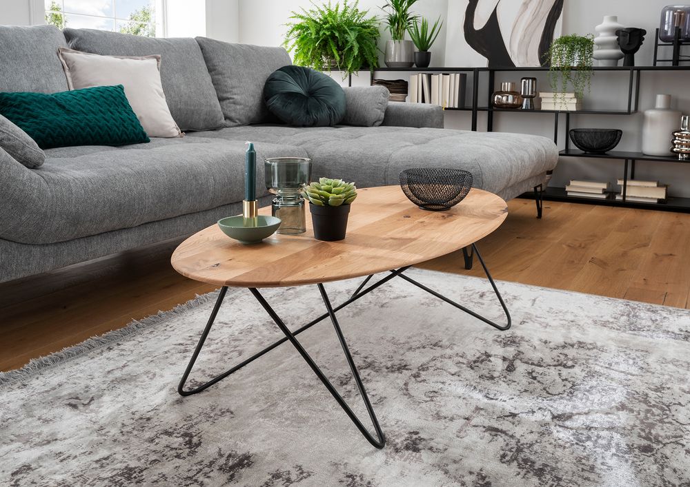 Moderner Couchtisch Wohnzimmertisch Sofatisch Nierentisch groß 120x60 ...