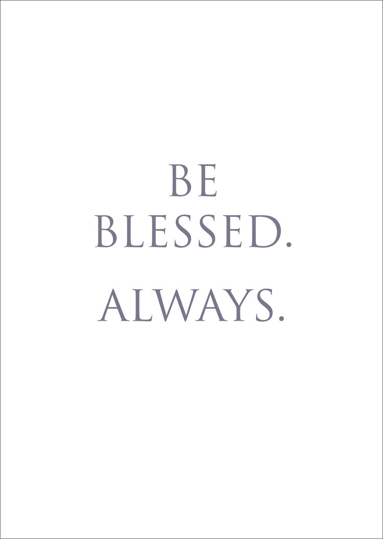 Postkarte Be blessed | Wohlfühlzone Aschaffenburg