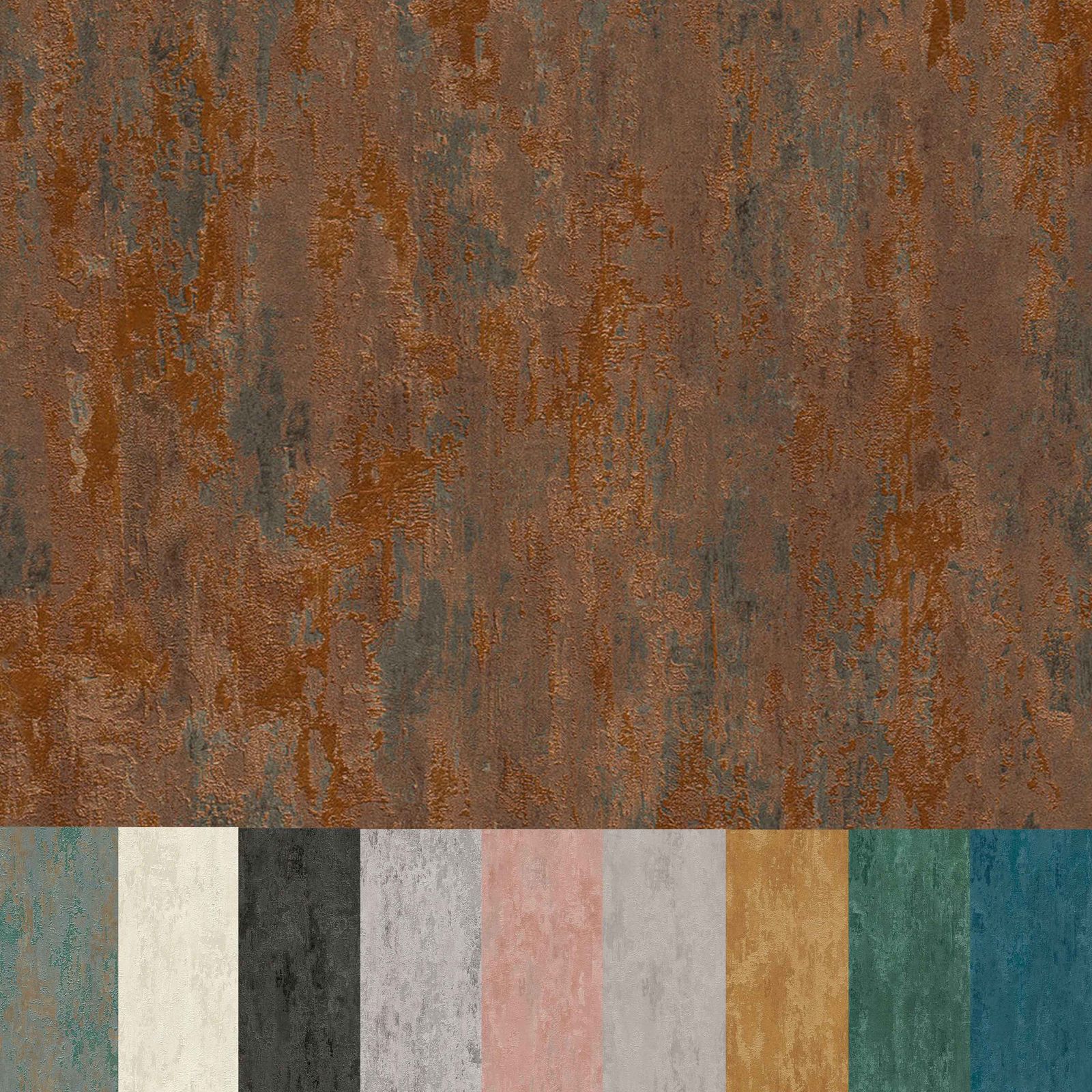 Non-Woven Wallpaper Patina Metallic Trendwalls
