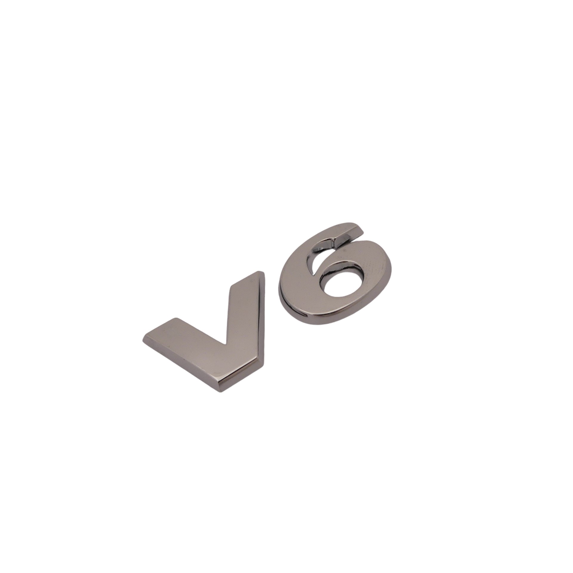 V6 Emblem original VW Audi Logo Chrom glänzend 3D Schriftzug Heckklappe ...