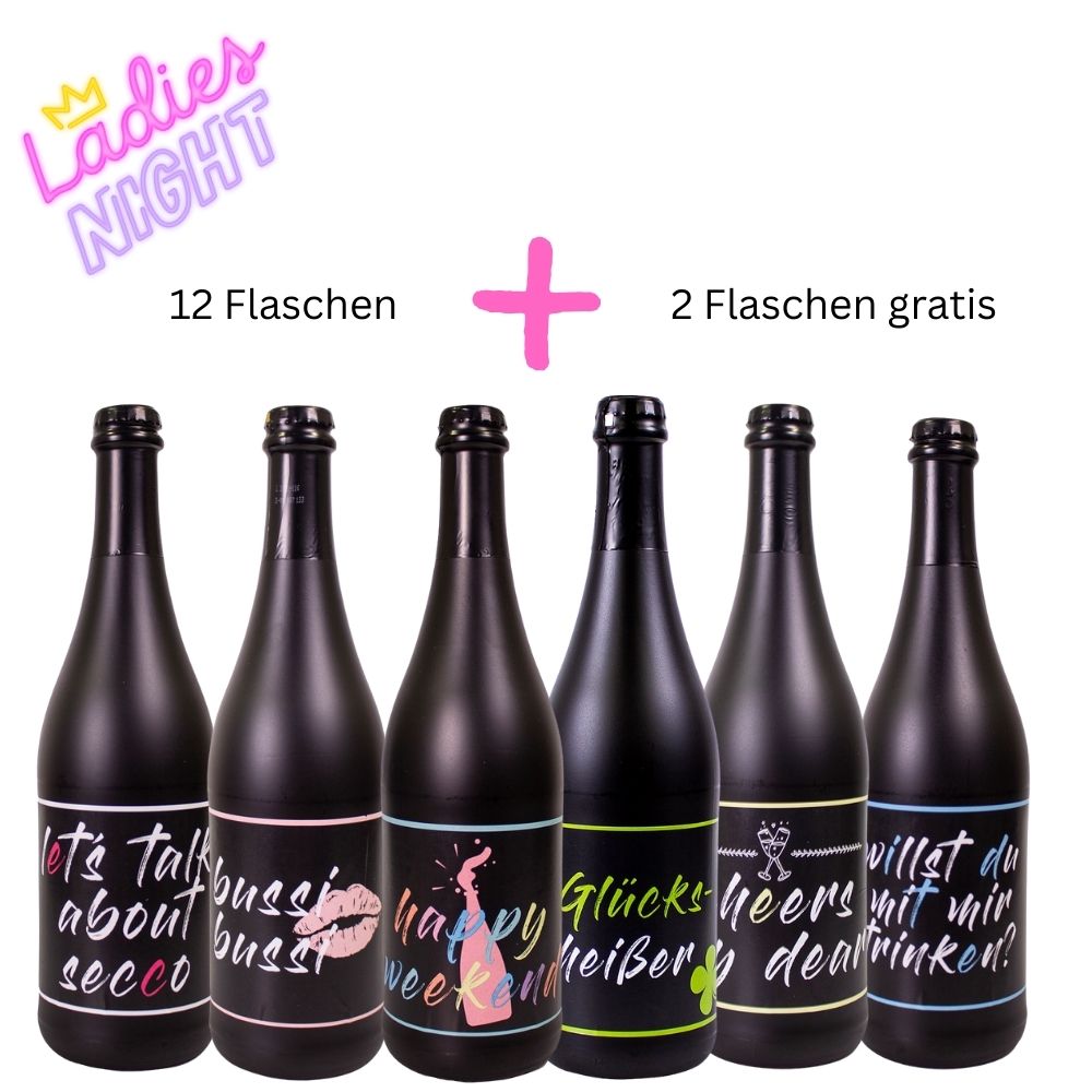 Prosecco-Set für Ladies Night: 12 + 2 Flaschen zum Anstossen | Prosecco ...