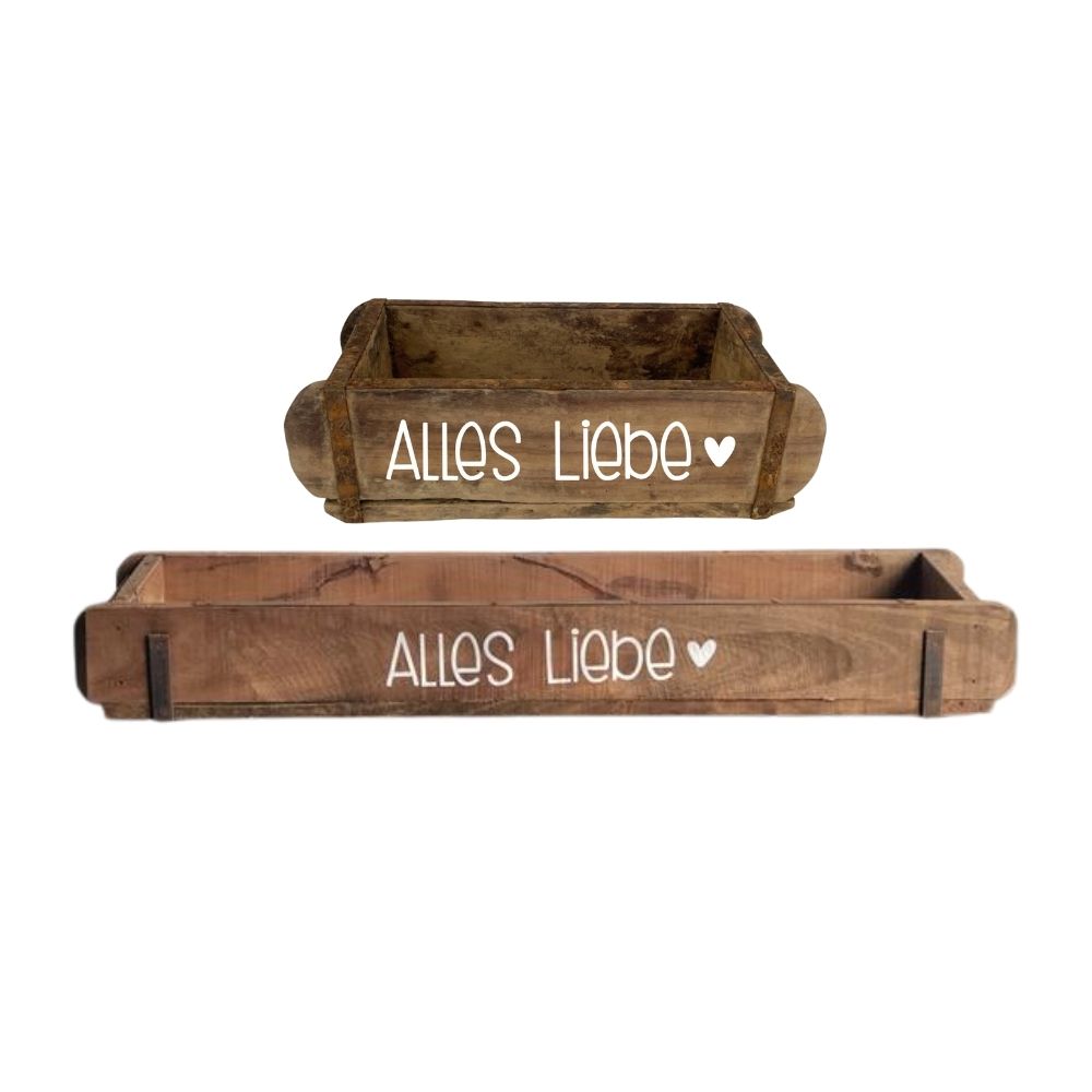 Ziegelform | Alles Liebe | Geschenkkiste | Holzkiste | Muttertag | 2 ...