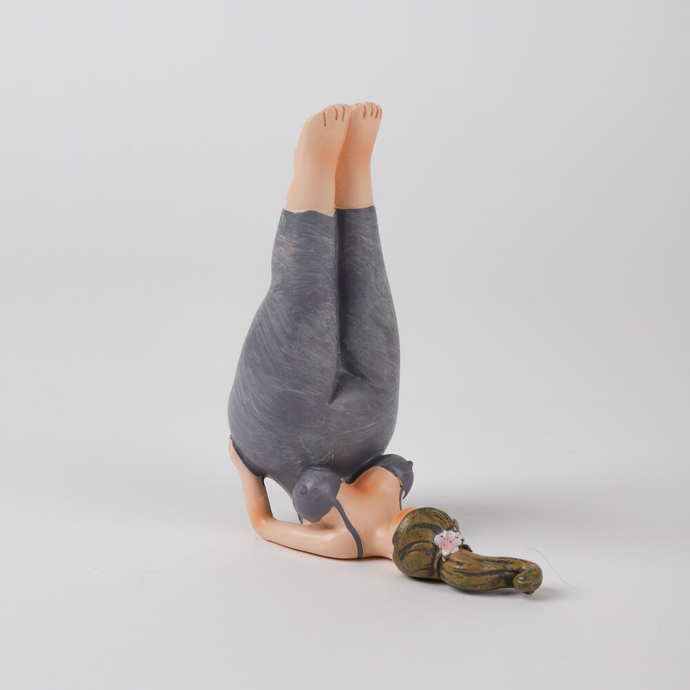 Lady | Yoga | Deko | Meditation | grau | Schulterstand | Schneider ...