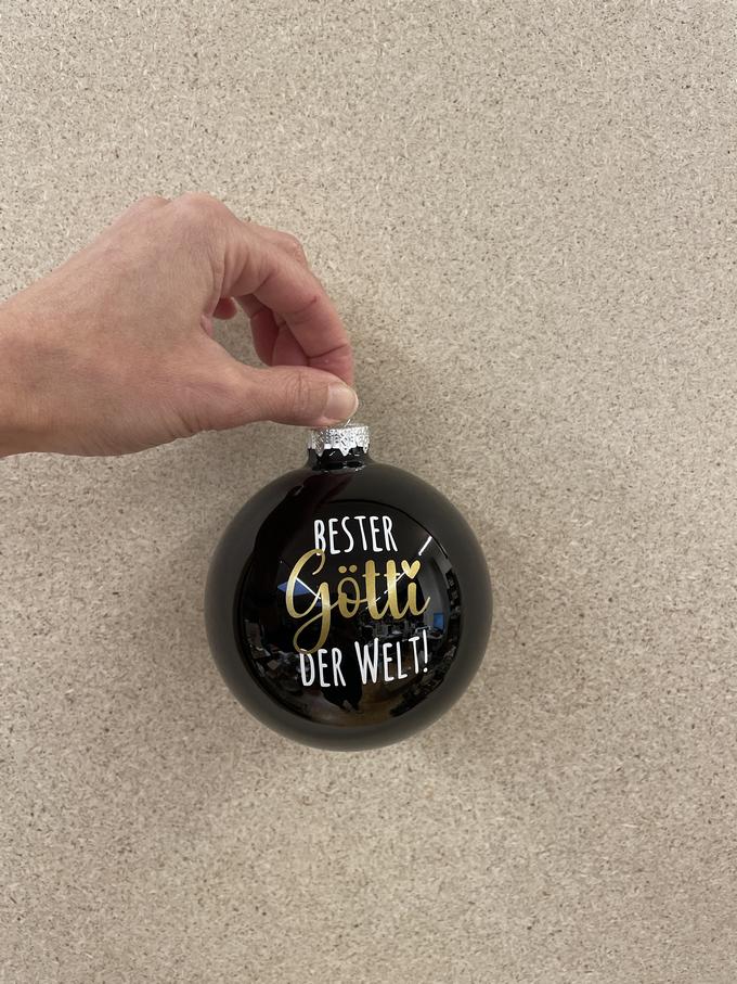 Weihnachtskugel für Gotti / Götti | Schneider Korbwaren