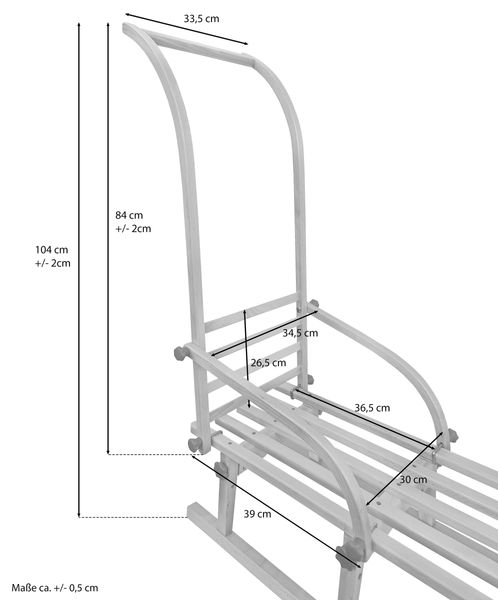 Rodelschlitten Rodel Schlitten aus Holz 110