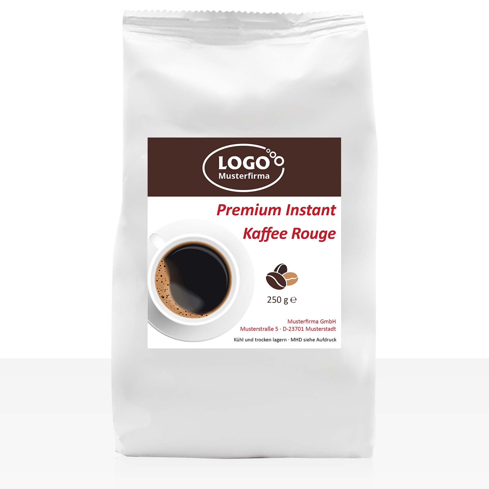 Private Label Premium Instant Kaffee Rouge 250g löslicher Instantkaffee ...