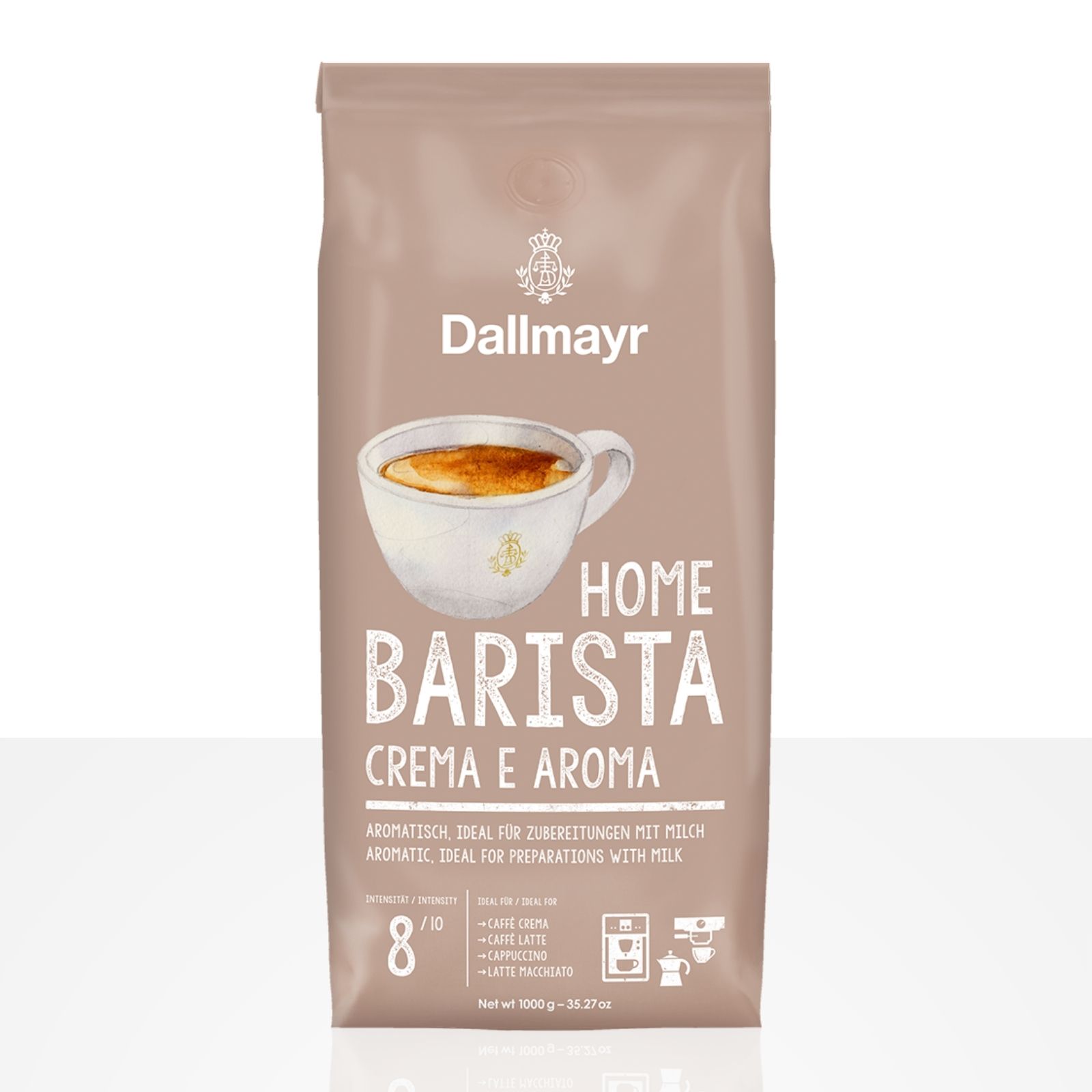 Dallmayr Home Barista Crema e Aroma 1kg Kaffeebohnen | Coffeefair