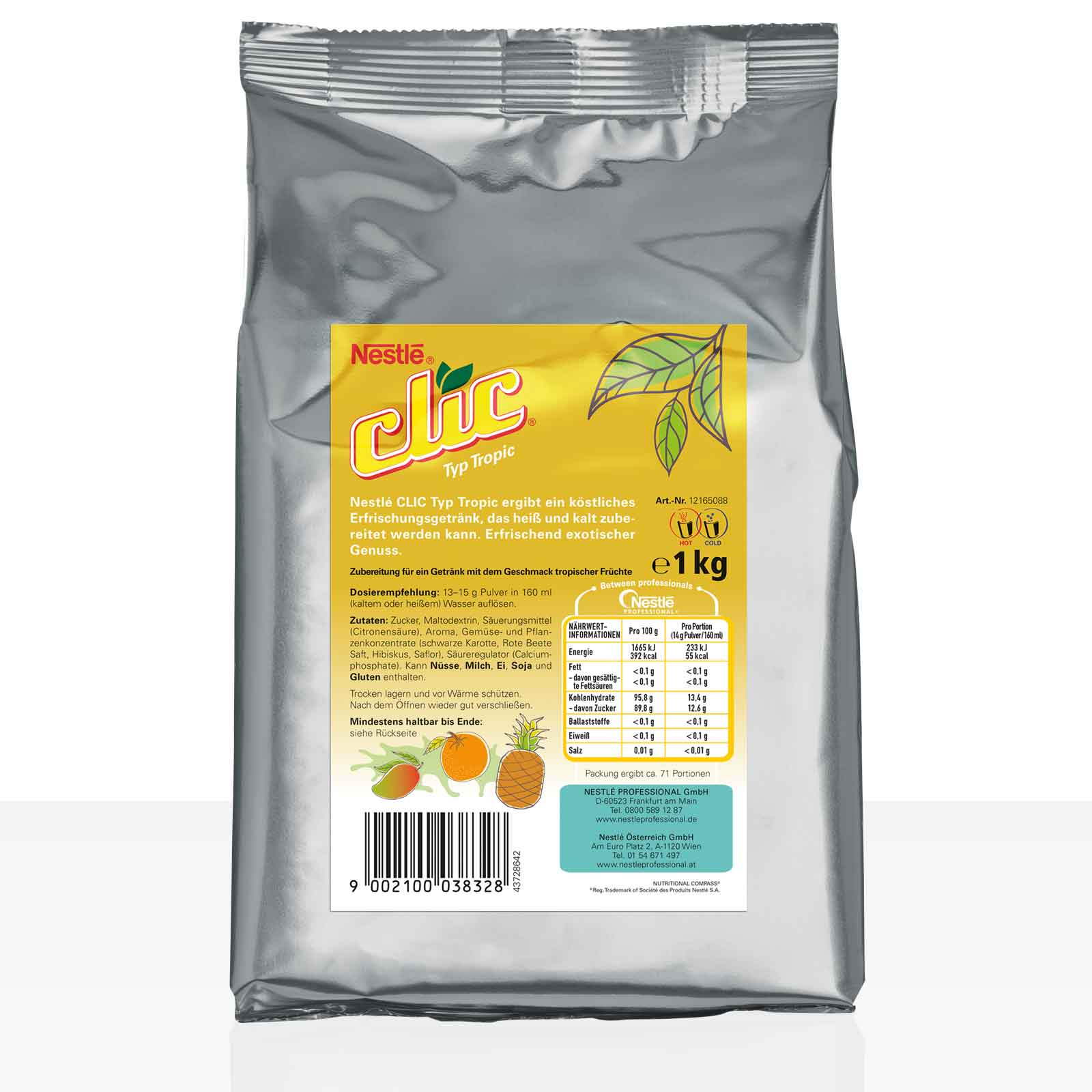 Nestlé Clic Tee Typ Tropic 240 x 1kg Instanttee - sortenreine Palette ...
