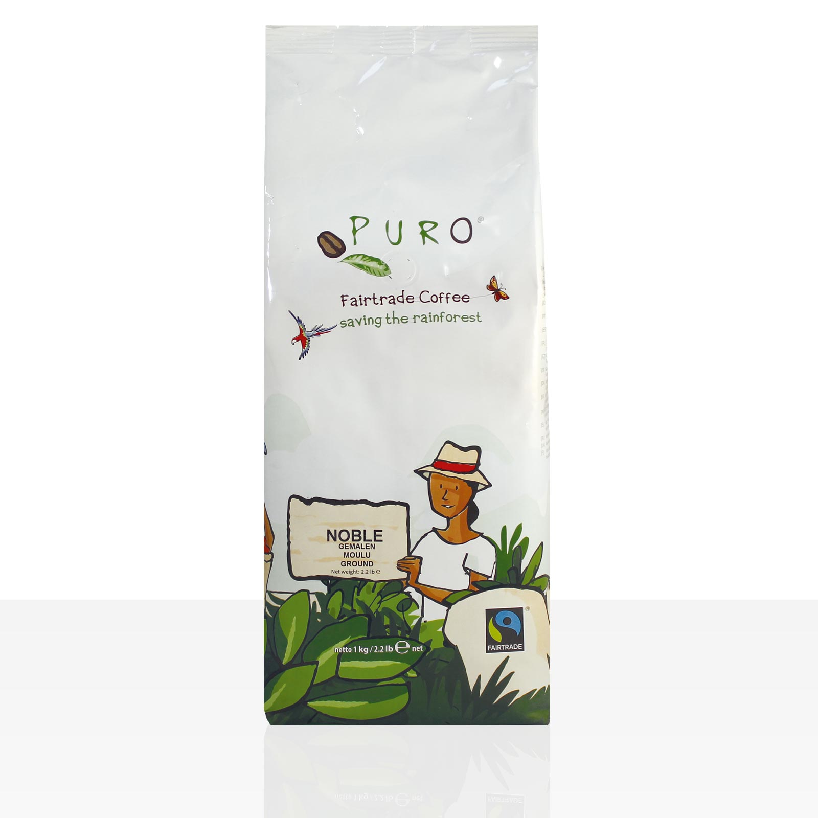 Miko Puro Noble Fairtrade - 1kg Crema Kaffee gemahlen | CoffeeB2B
