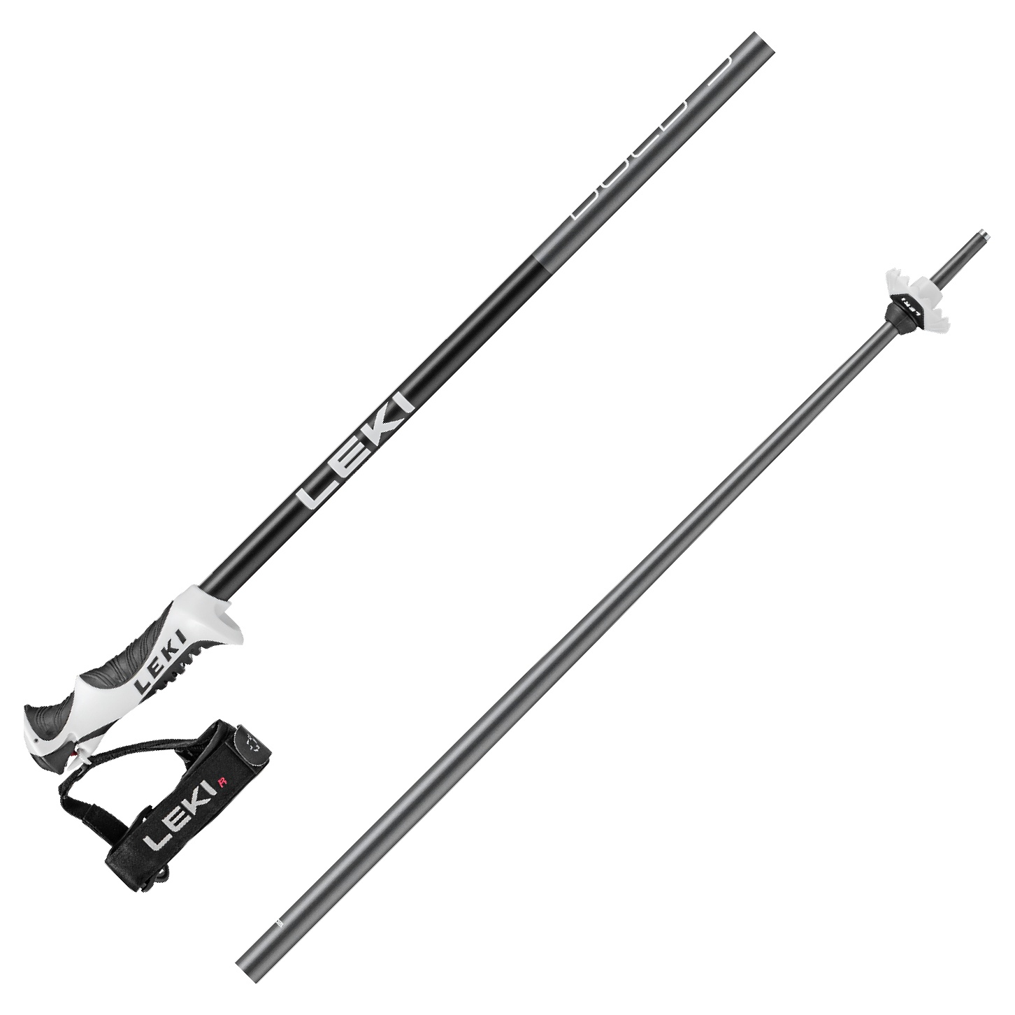 Leki Bold S / 18 mm - black / white - Unisex Skistöcke mit Trigger S ...