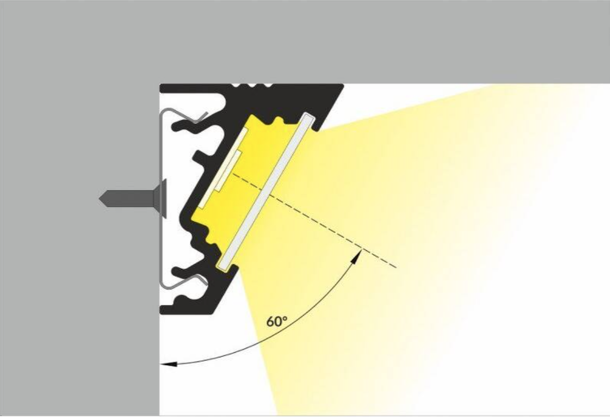 Corner 14 LED Streifen bis 14mm Breite Eckprofil mit 30° oder 60° für ...