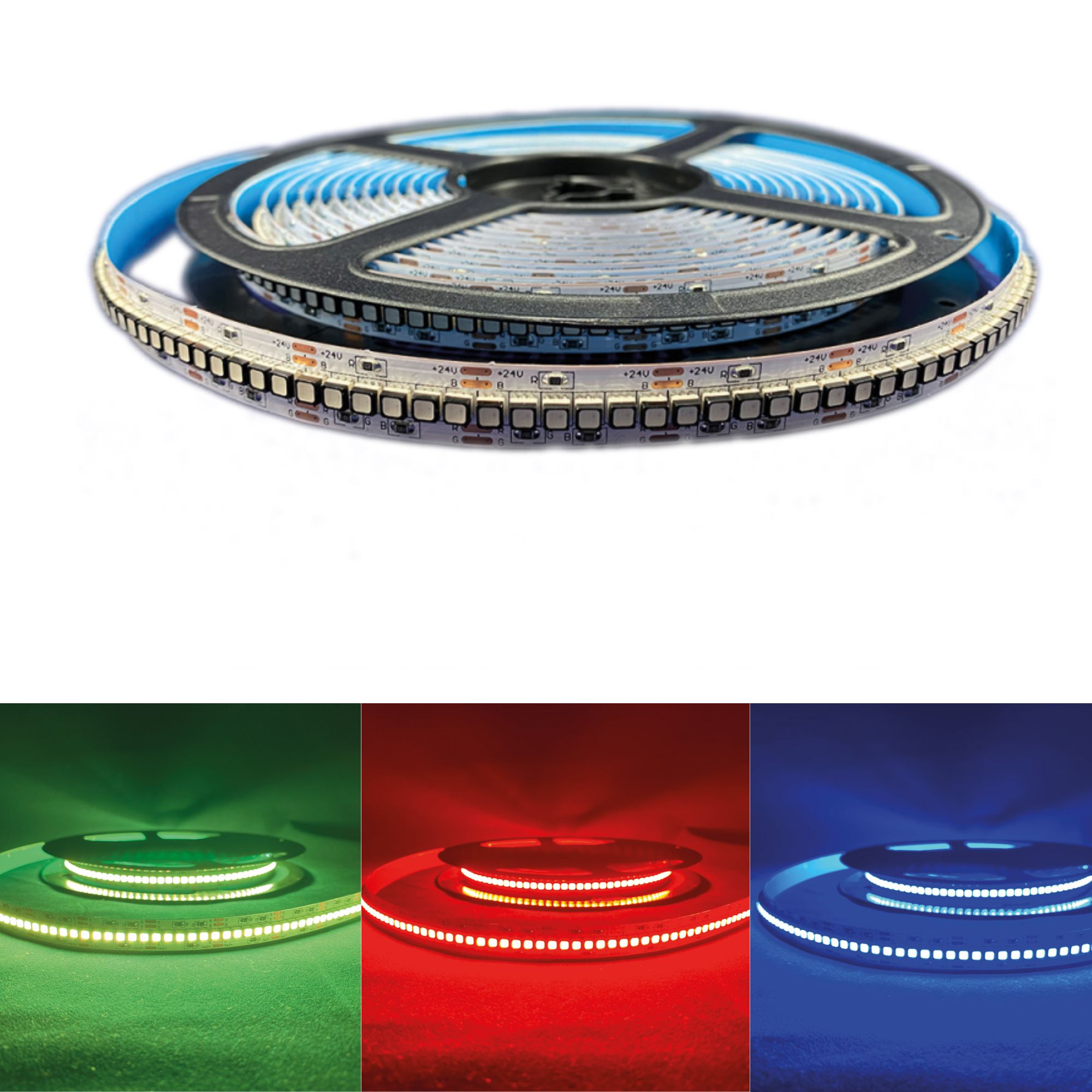 LED SMD 240LEDs/m Strip 3535 RGB 24v 30Watt/m 5m 12mm ip20 dimmbar ...