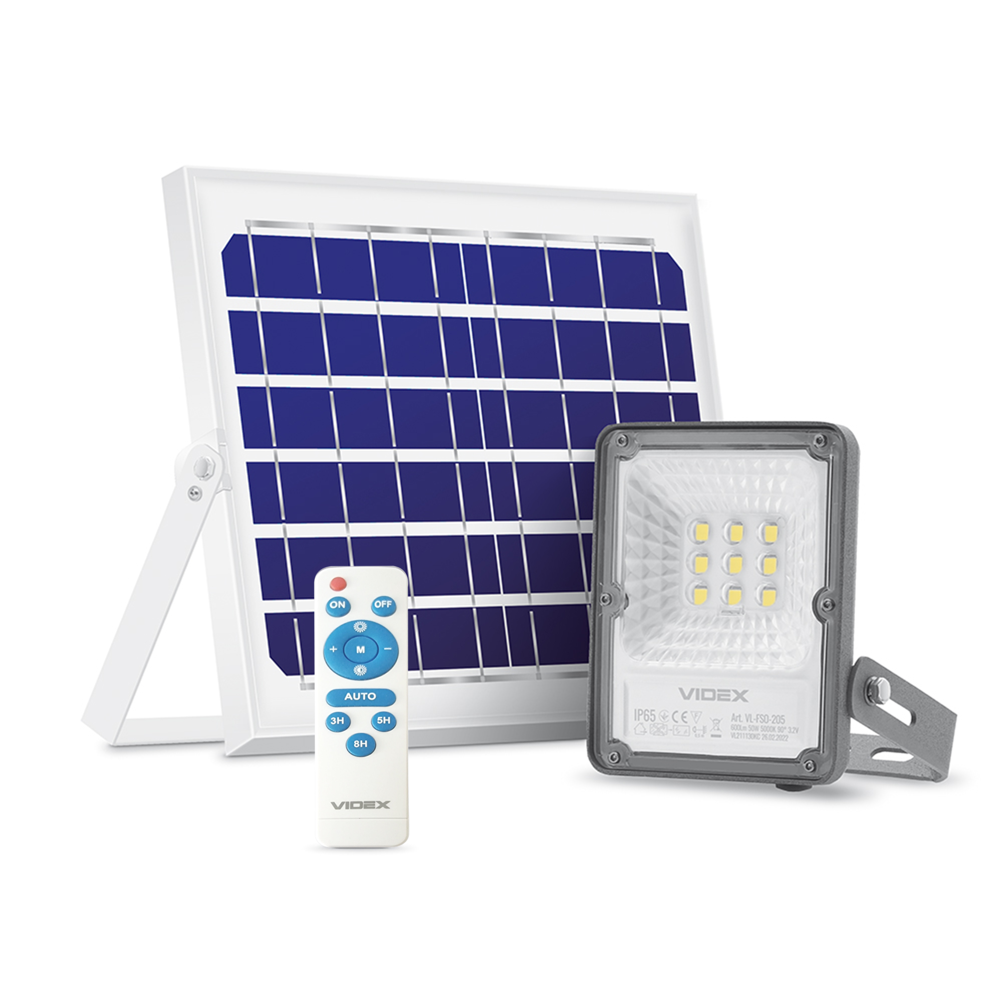 LED Solar-Flutlicht Bewegungsmelder VIDEX-FLOOD-LED-SOLAR-GELIO-20W-NW | LED Nord