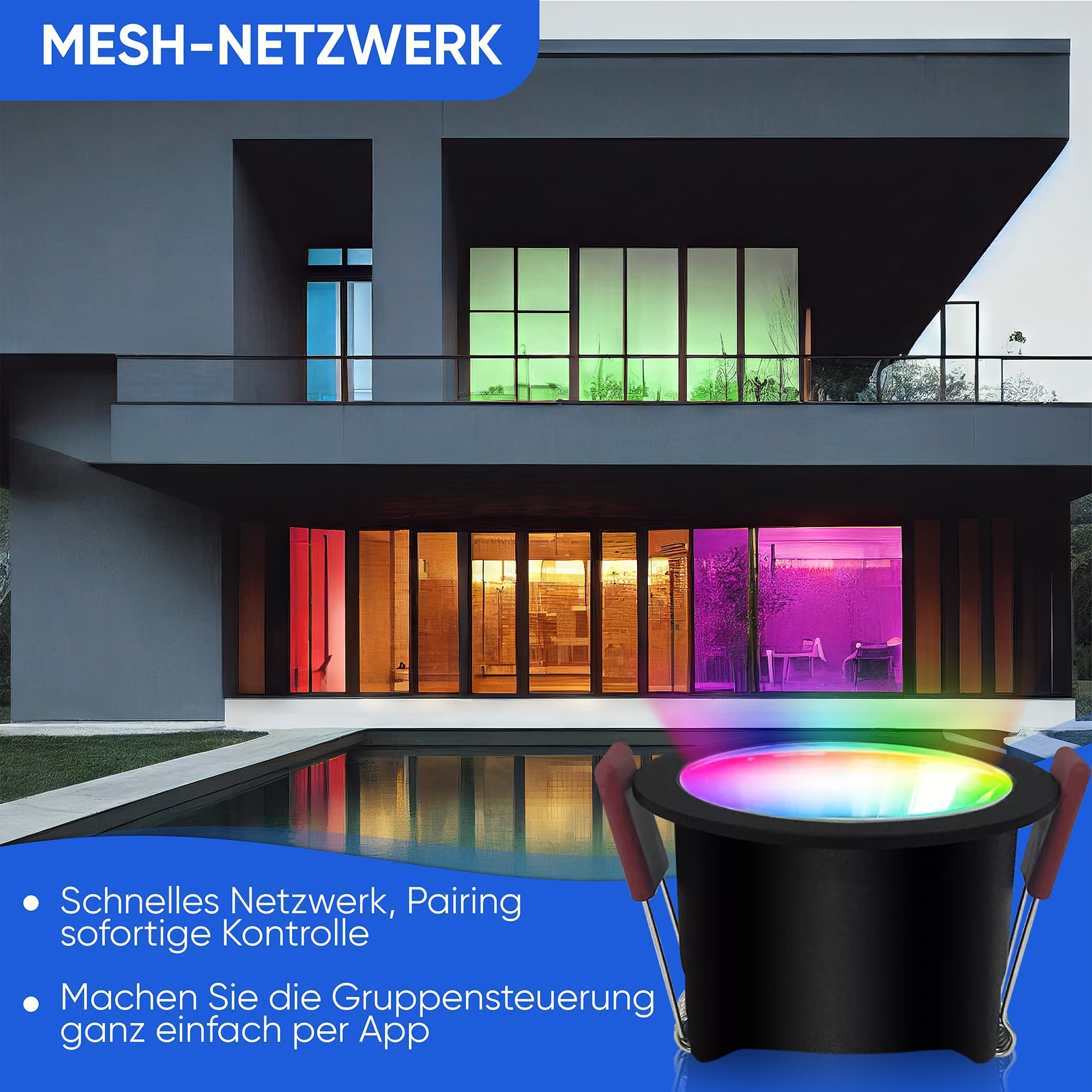 ZigBee Spot LED Smart Home Einbaustrahler Deckenleuchte Tuya dimmbar ...