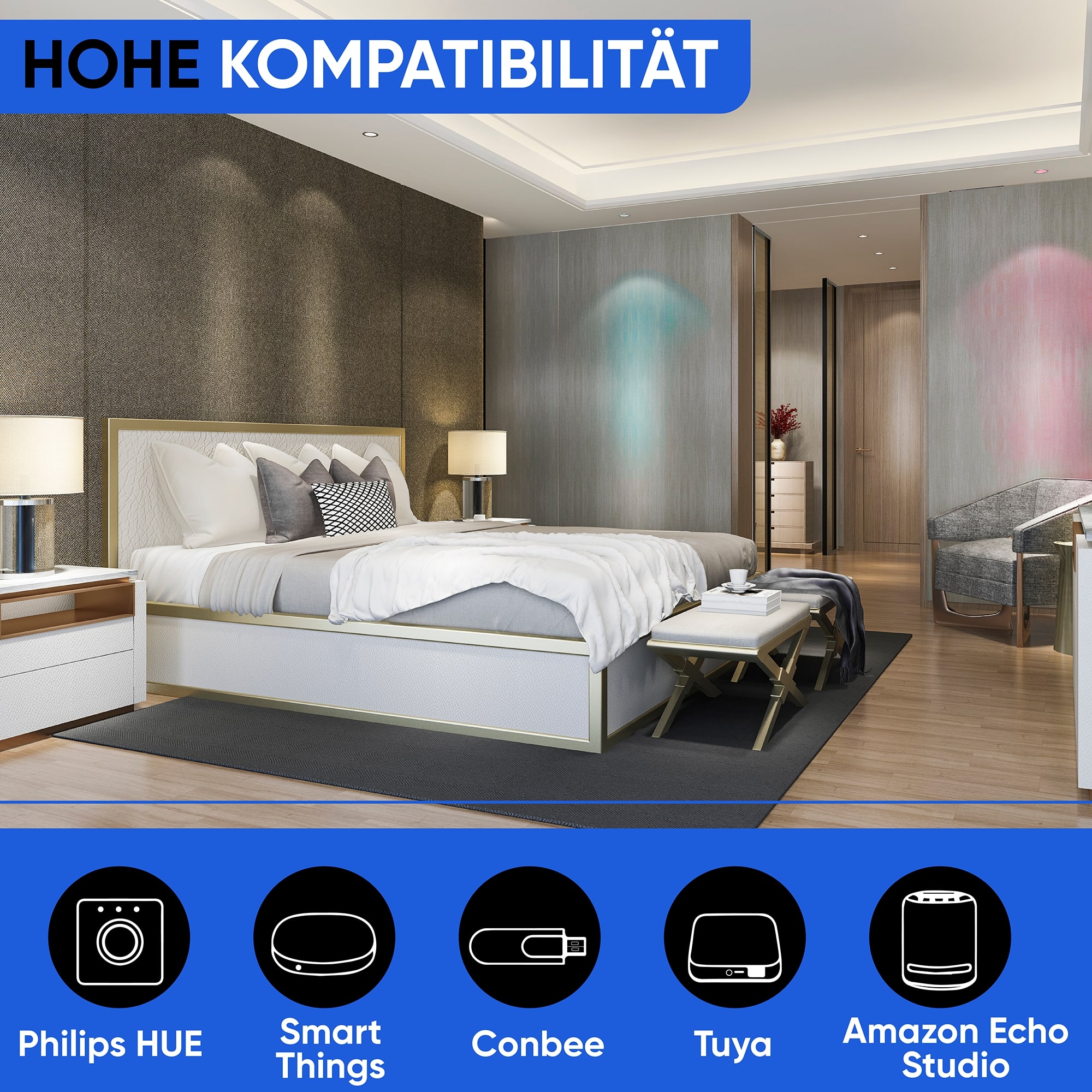 ZigBee Spot LED Smart Home Einbaustrahler Deckenleuchte Tuya dimmbar ...