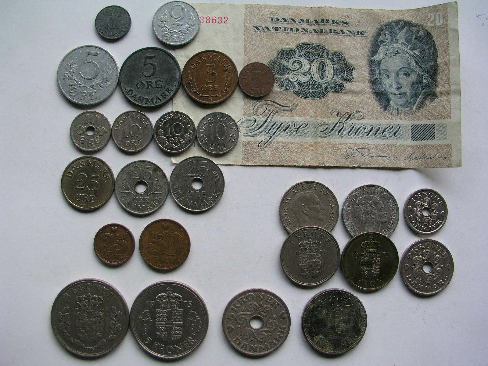 D nische M nze D nemark 1 2 5 10 25 50 re 1 Krone 2 5 10 20 Kronen