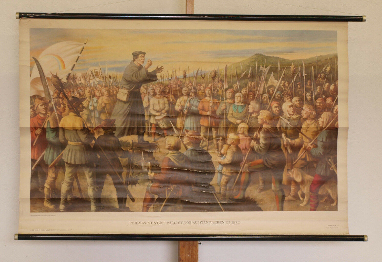 Wandbild Thomas Müntzer Sozi Frankenhausen 116x76 1954 vintage ...