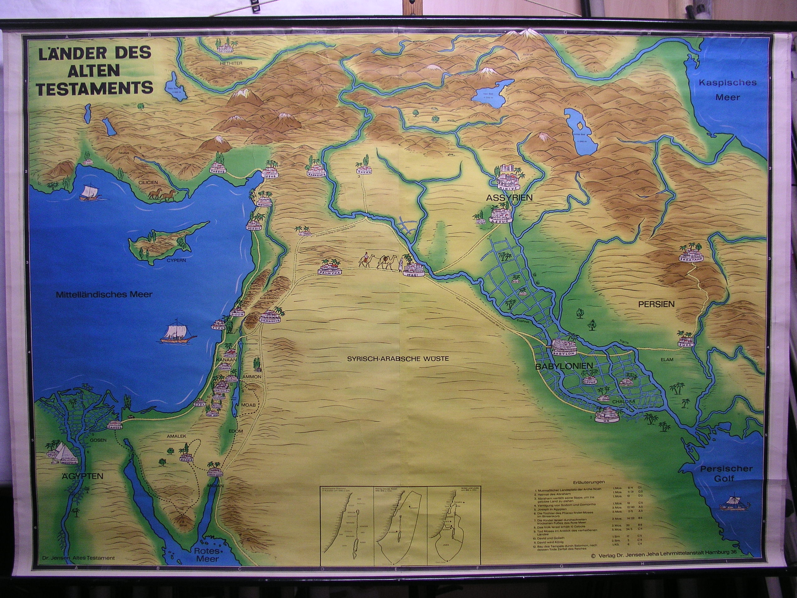 Länder des Alten Testaments physisch Israel und Juda König David Kanaan ...