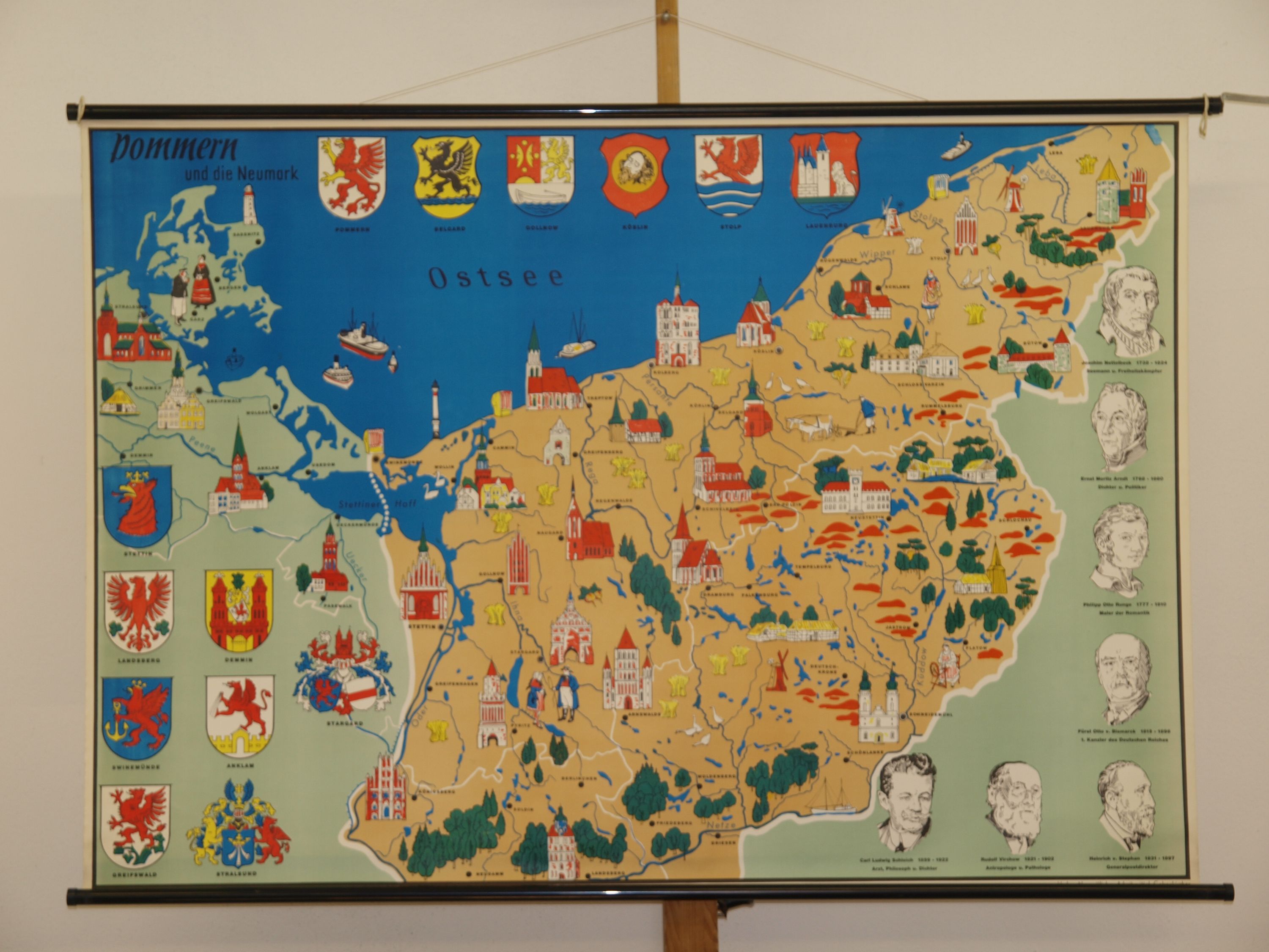 Pommern Neumark Wappen Bismarck Arndt Virchow Stettin Kolberg Stralsund ...