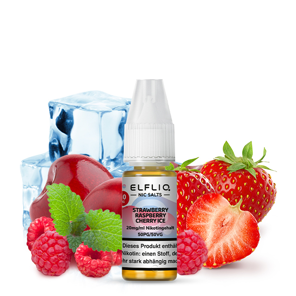 Liquid Strawberry Raspberry Cherry Ice - Elfliq by Elf Bar | Elfbargermany