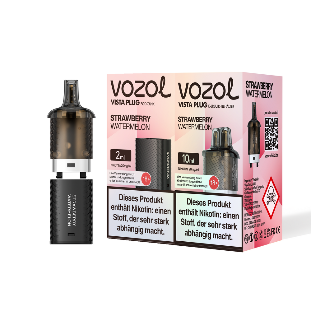 Vozol Vista Plug Pod - Strawberry Watermelon - 20mg Nikotin Vozol Vista Plug Pod - Strawberry Watermelon - 20mg Nikotin