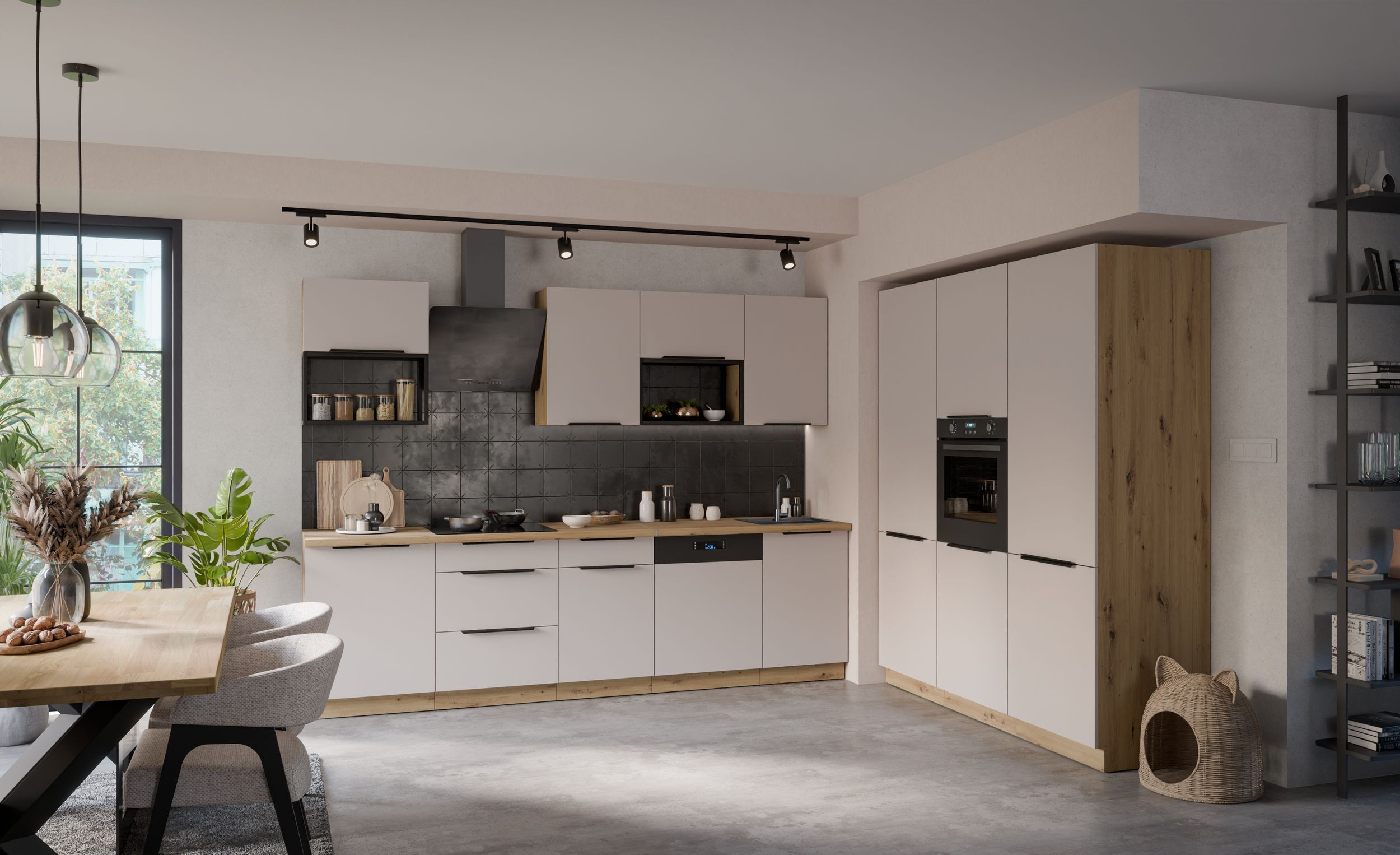 Küche SOLANO LOFT 280 + 180 cm Küchenzeile Küchenblock Einbauküche ...