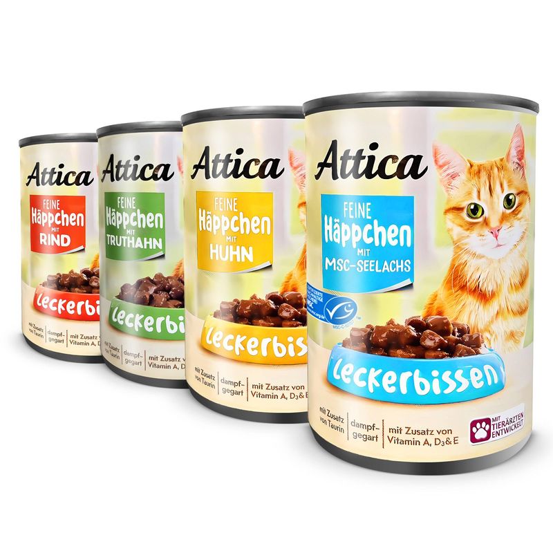 20 Dosen Nassfutter für Katzen a 415g verschiedene Sorten (1) | Schengler