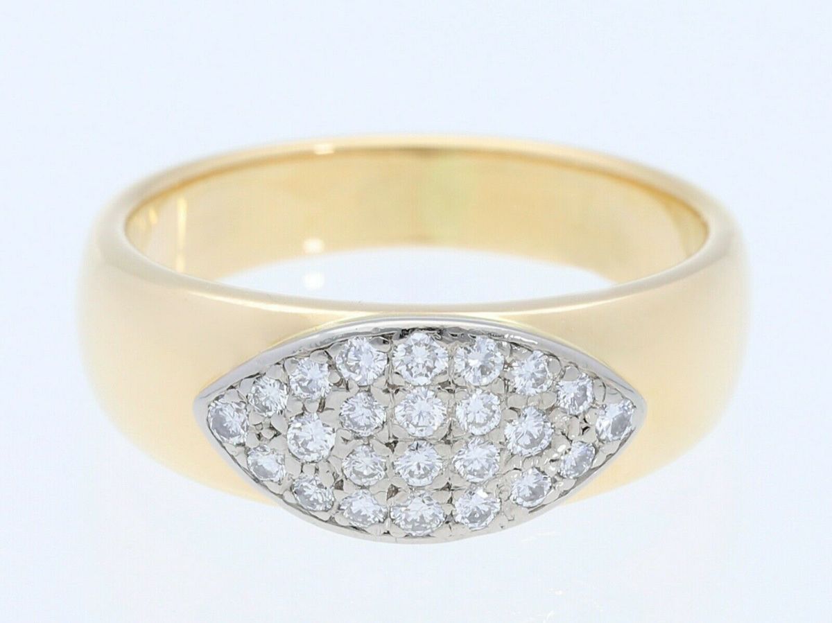 Ring 0,30 Karat Brillanten 750 Gold 18 Karat Deutschland um 1980