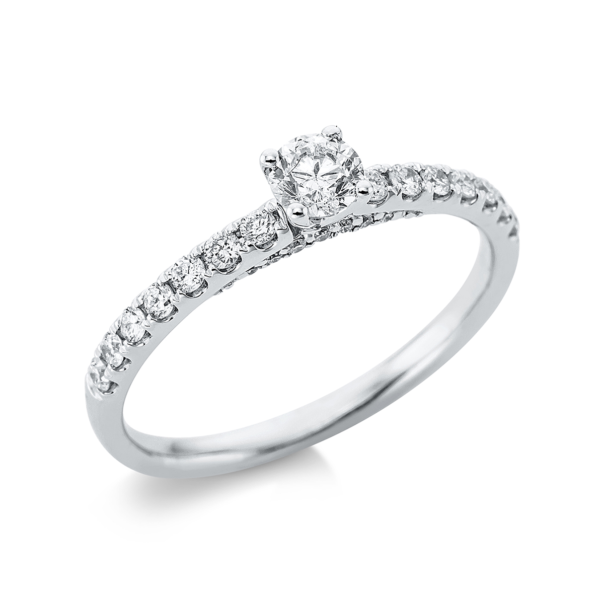 Top Preis Ring 0,47 ct. Brillanten Diamanten 750 Gold 18 Karat Neu Deta ...