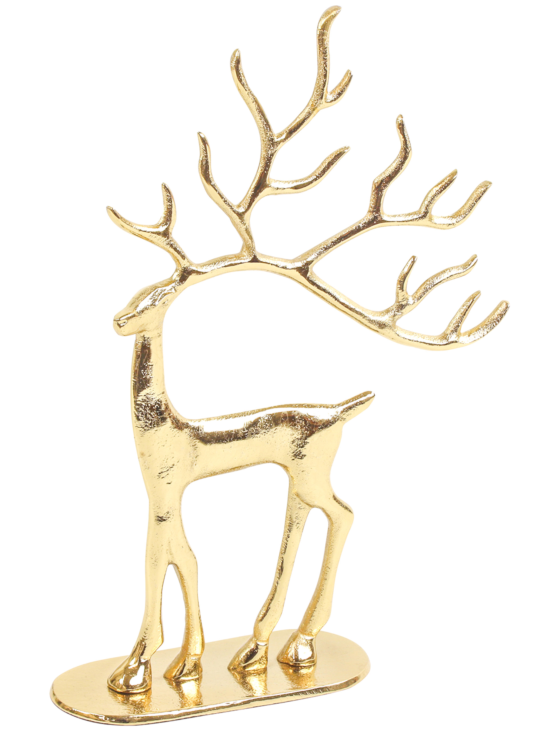 Countryfield Skulptur Hirsch Brennan M 32.5cm Gold | deko-schwester