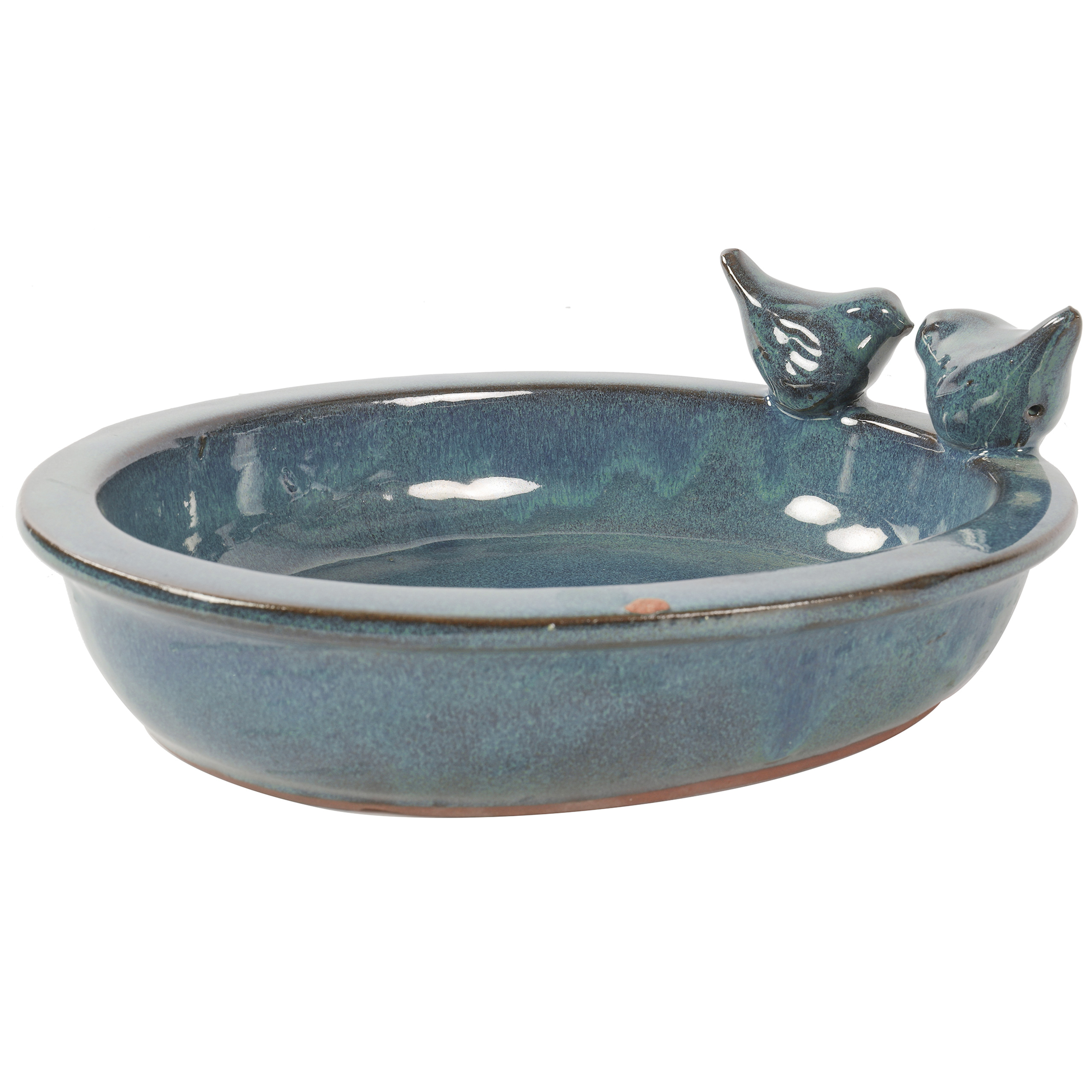 Countryfield Vogeltränke Momo oval 30cm Blau | deko-schwester