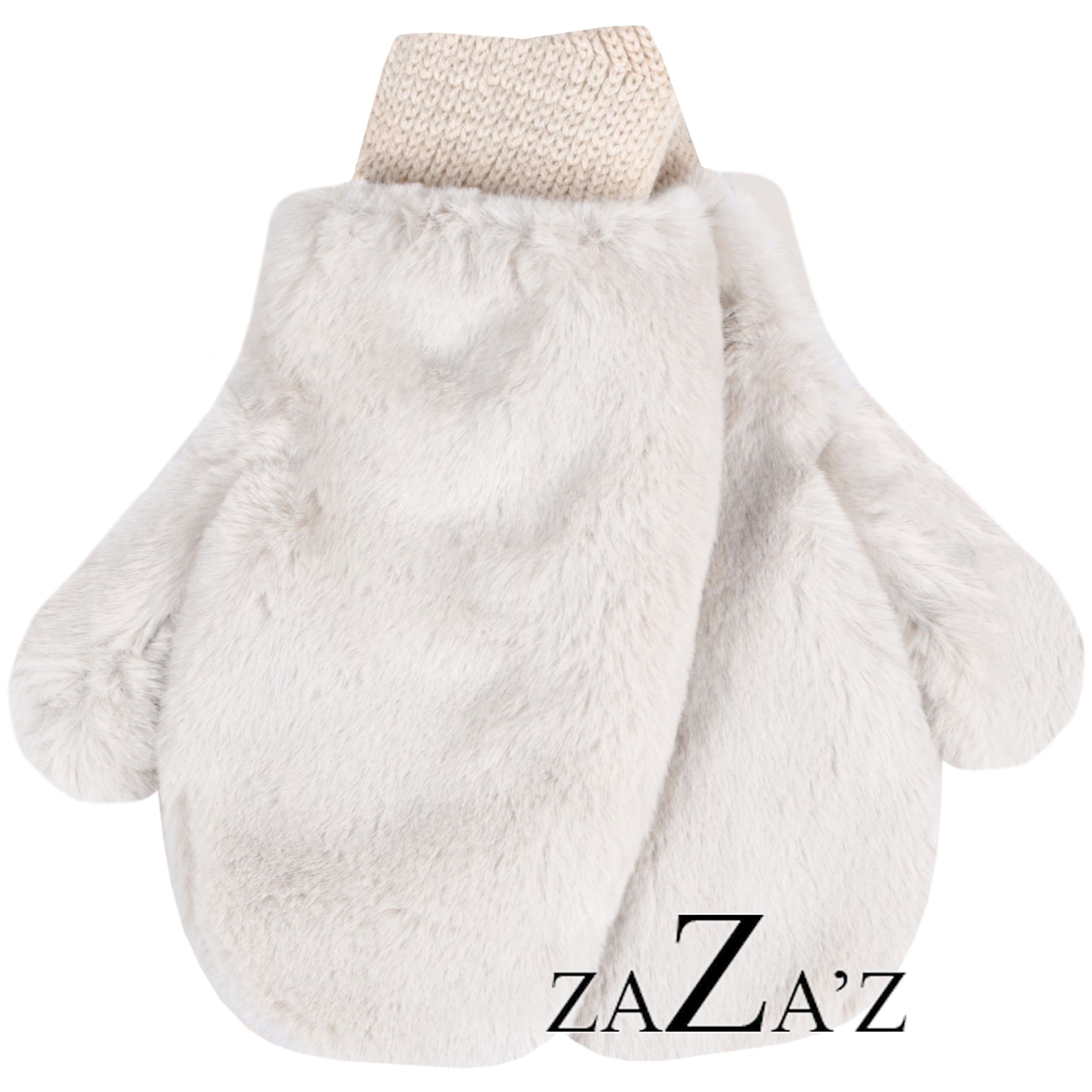 zaZa-z Handschuhe Fluffy Orange | deko-schwester